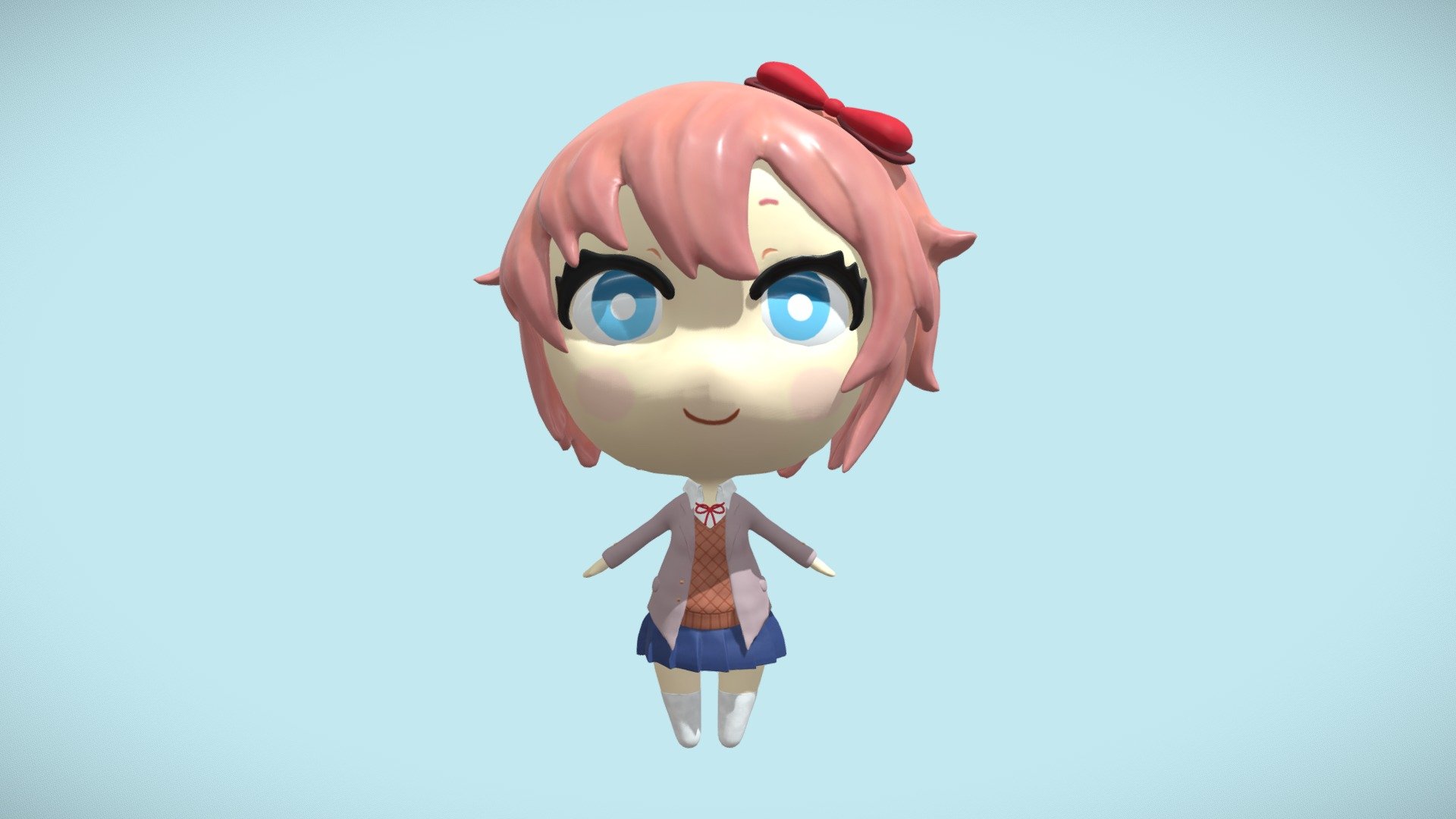 Chibi Sayori - 3D model by alton Rice (@altonrice) [de3b46b] - Sketchfab