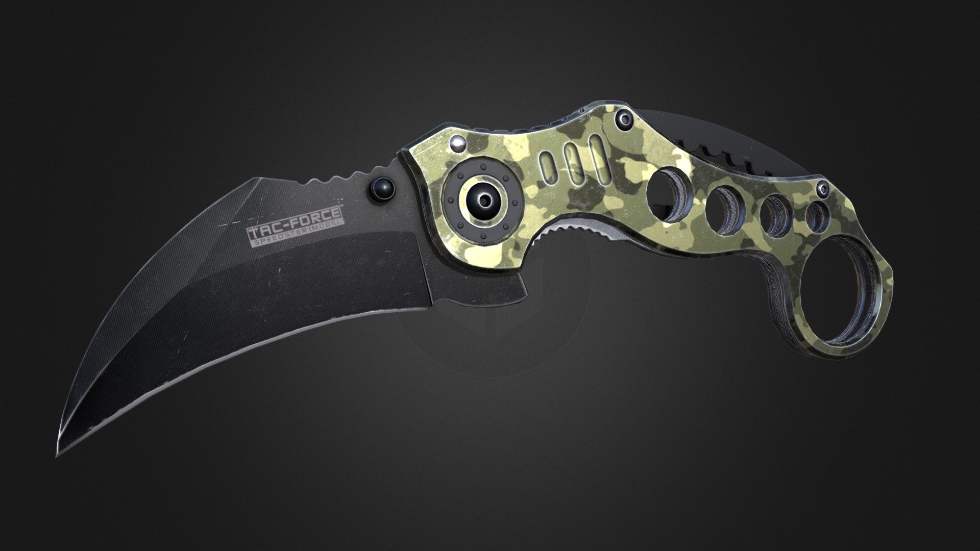 Stealth Sniper style skinned Tac force Knife - Download Free 3D model ...