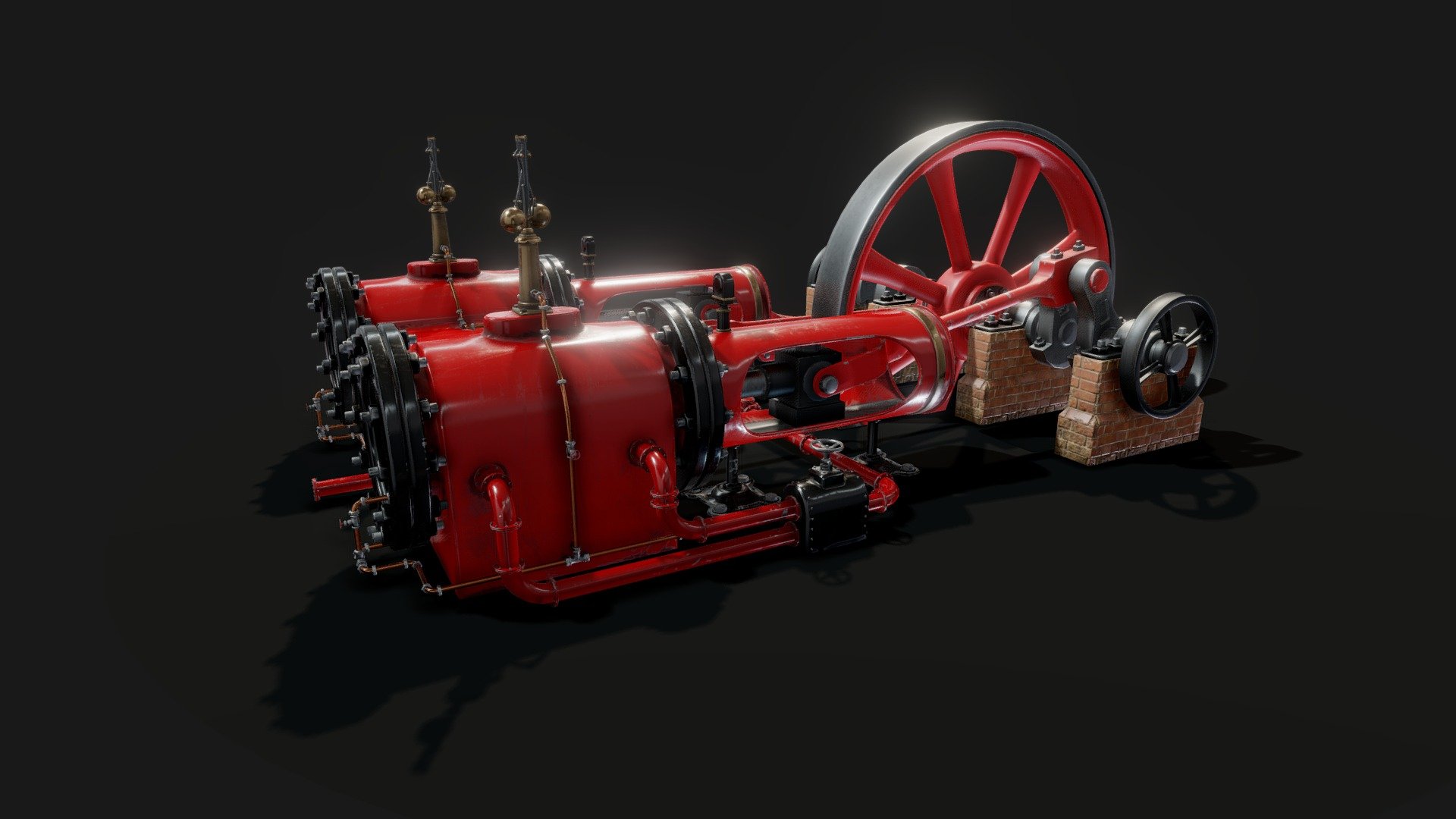 Steam Engine - "The Beast" - Buy Royalty Free 3D model by Valentin ...