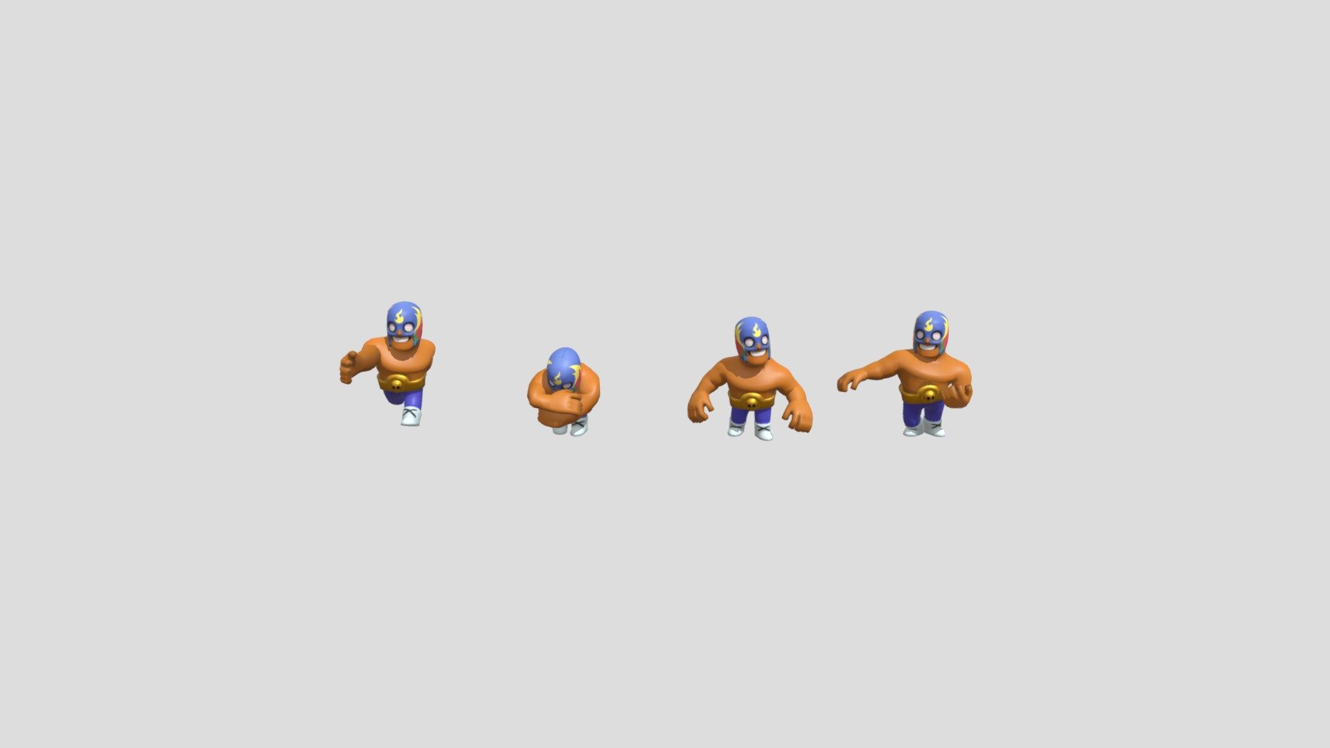 Louchador(Old El Primo) With 4 Anims! - Download Free 3D model by ...