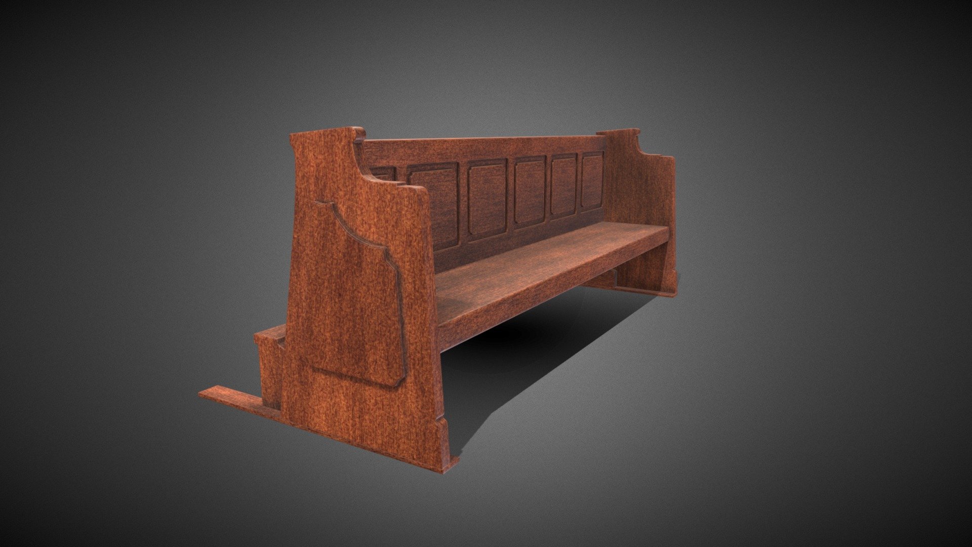 Banc d'église - 3D model by Pernelle [de4c806] - Sketchfab