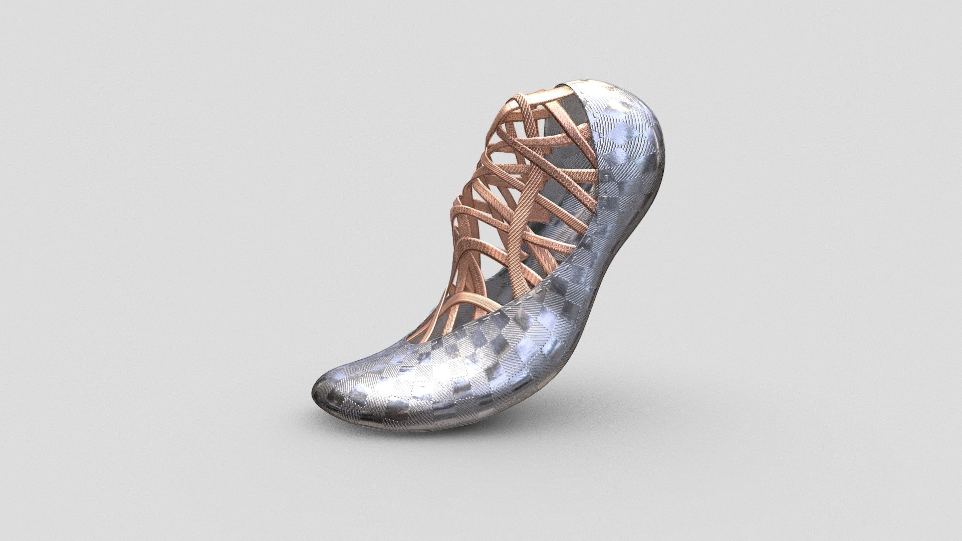 shoe-sculpture_copper-Stainless-steel-bend-2 - 3D model by TaiwanPaiho ...