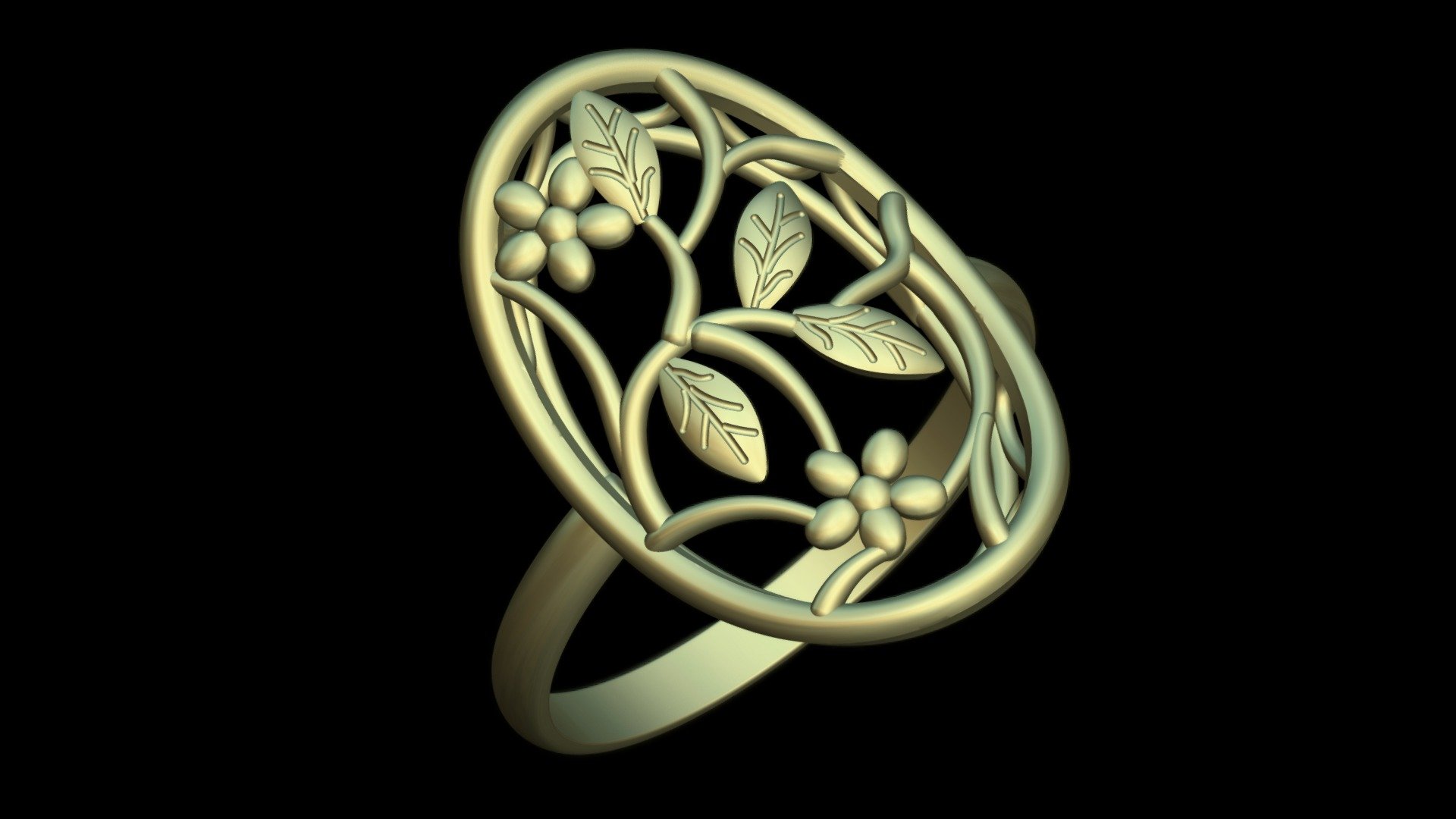 RWS000100010 - Flower ring - 3D model by GloriousJewel [de52e47 ...