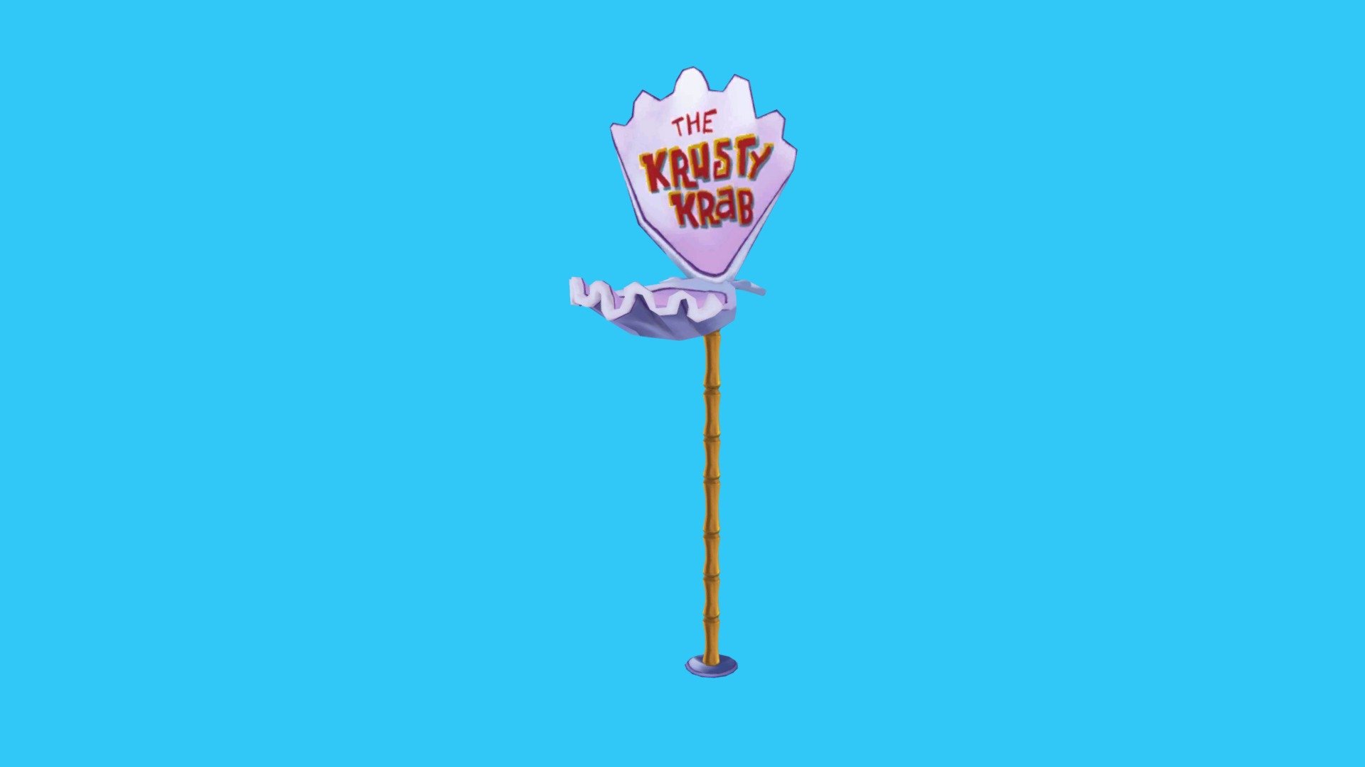 SpongeBob's Patty Pursuit - Krusty Krab Sign - Download Free 3D model ...