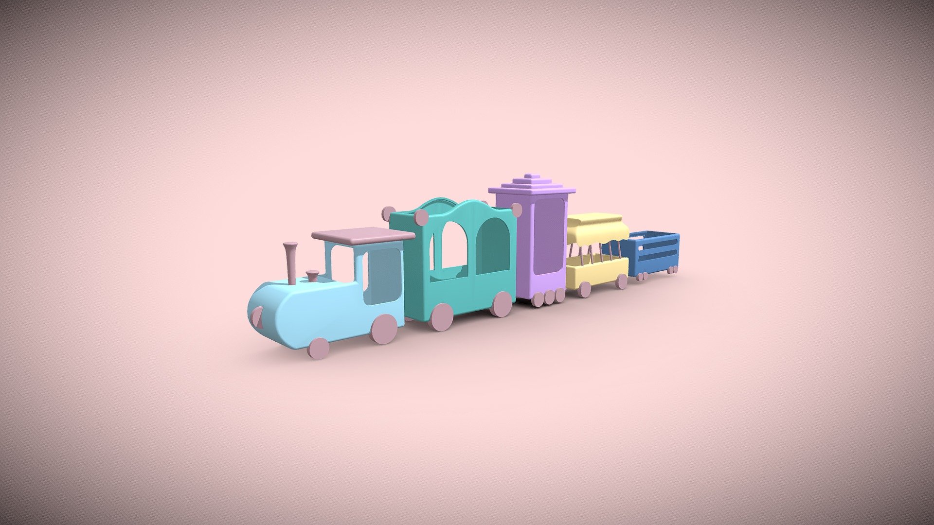 Stylized Toy Train - Buy Royalty Free 3D model by wingstech.3d [de5bdd9 ...