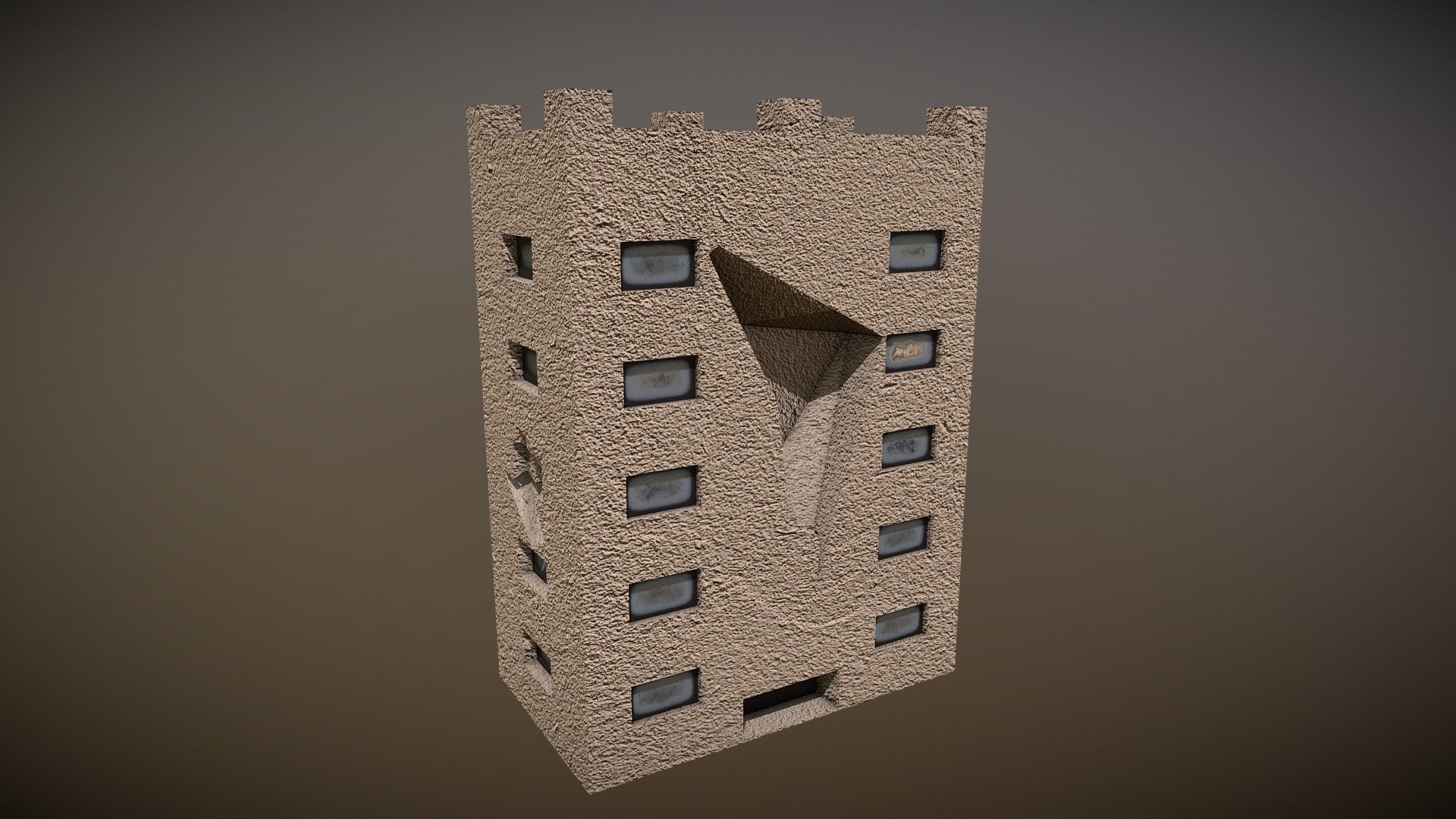 Destroyed Building 1 - Download Free 3D model by LeeMoorhead [de5c730 ...