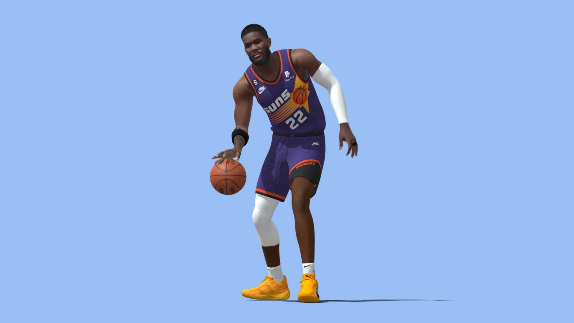 3D Rigged De Andre Ayton Phoenix Suns NBA - 3D model by 3dpassion.net [de5d525] - Sketchfab