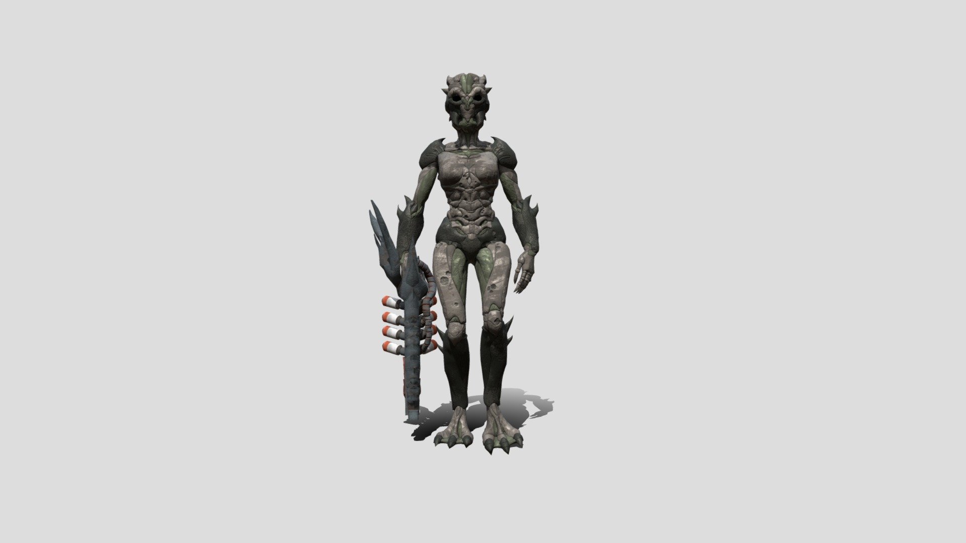 Female_ Soldier_ Alien_ Bio_01_ Animation - 3D model by Los Bionicos ...