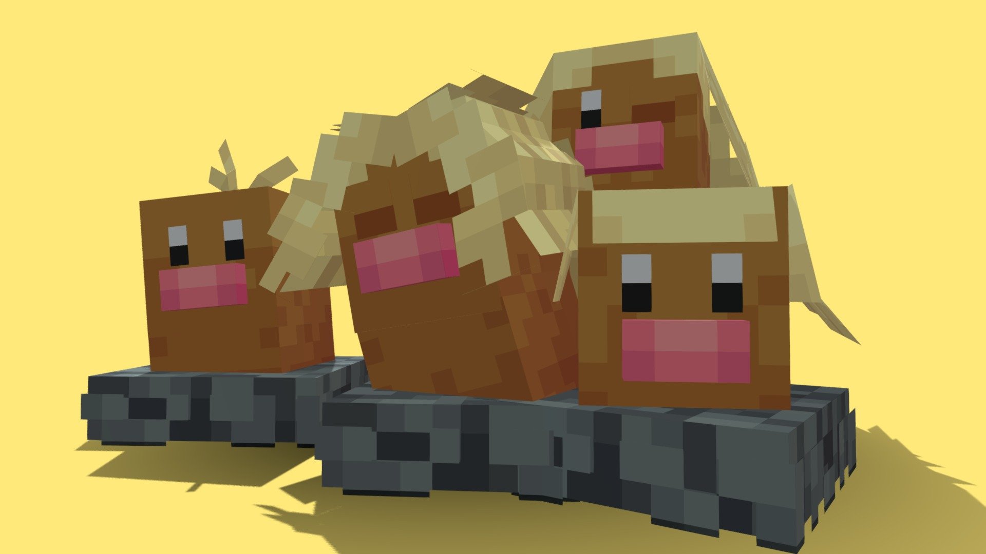 Alolan Diglett Line Cobblemon 3d Model By Heavenlypiers [de60275