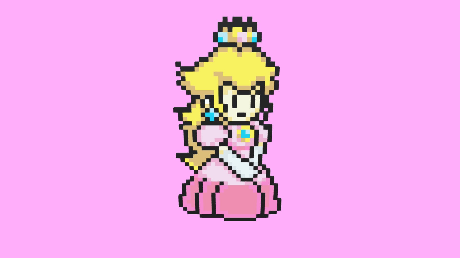 pixel Princess Peach - Buy Royalty Free 3D model by Dr. Heinz Doofenshmirtz (@Dr._Heinz ...
