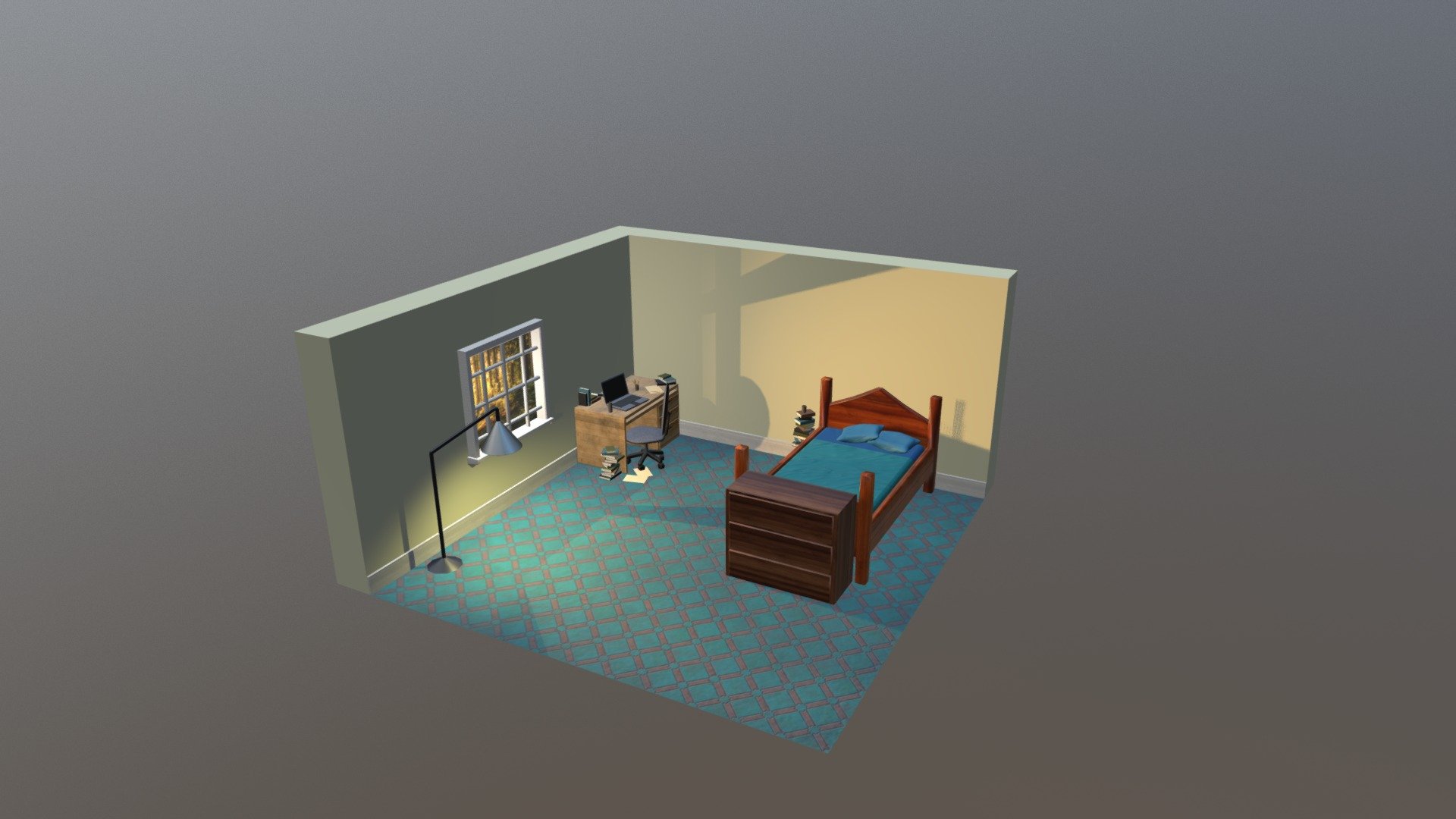 Room Scene - 3D model by Crandule [de6a66b] - Sketchfab