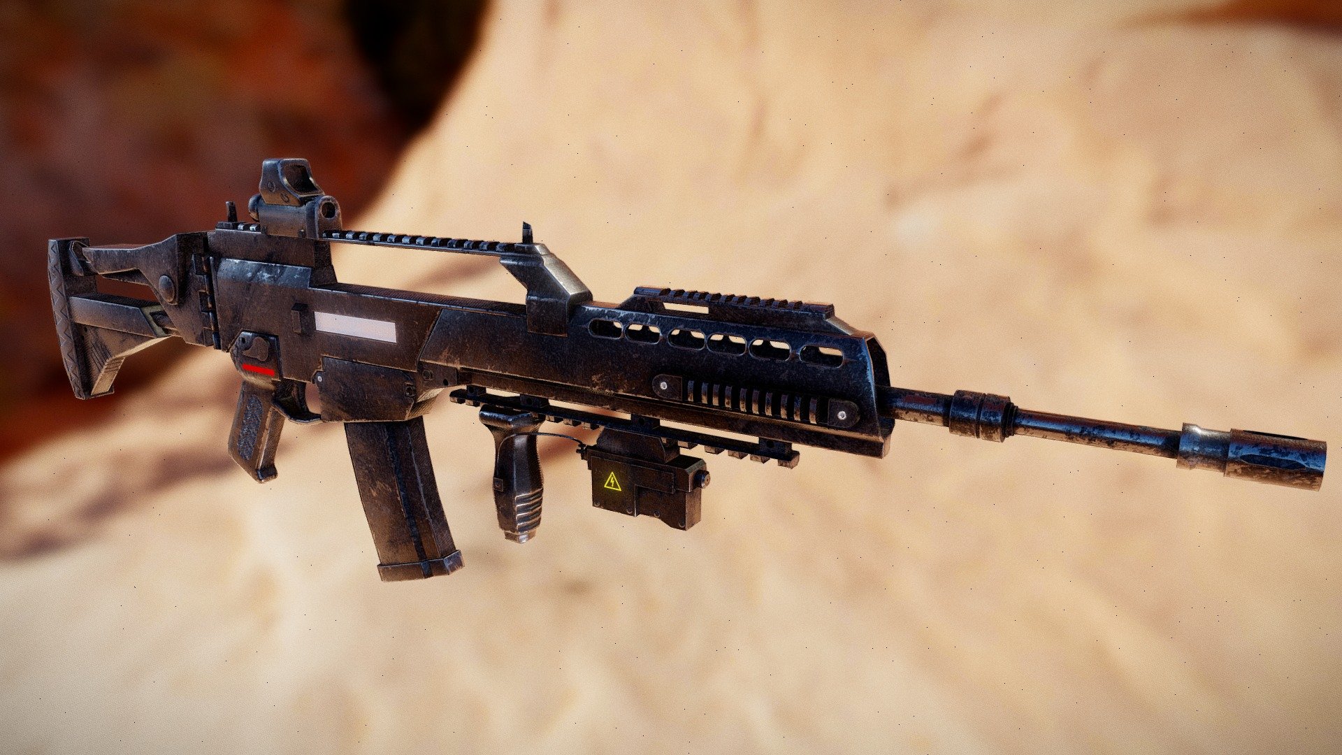 G36 with attachments - Download Free 3D model by Kelisei Ventura ...