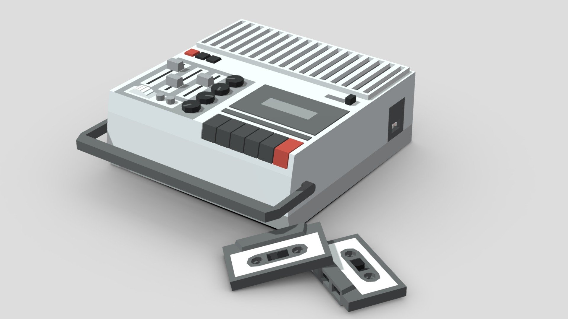 Vintage cassette recorder - 3D model by MDev (@mdevelopers) [de74e8e ...