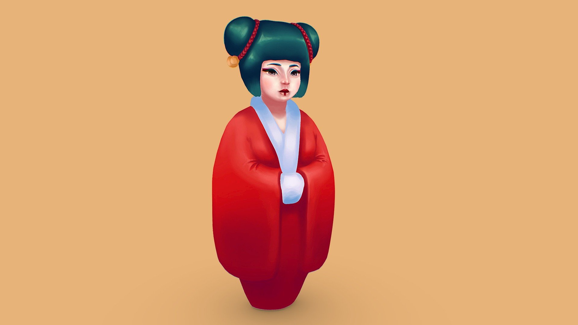 Stylized Geisha Character - Download Free 3D model by Mona.forjan ...