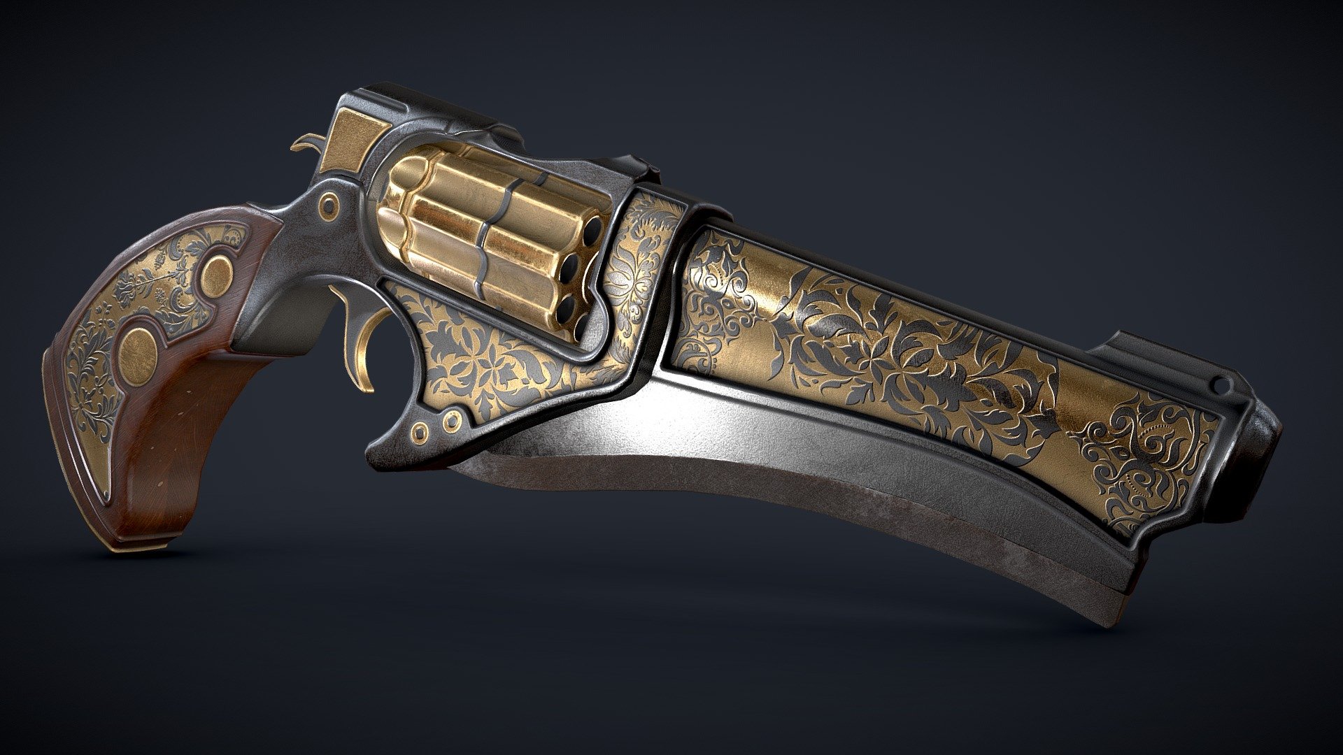 Revolver - 3D model by Shedmon [de7887c] - Sketchfab
