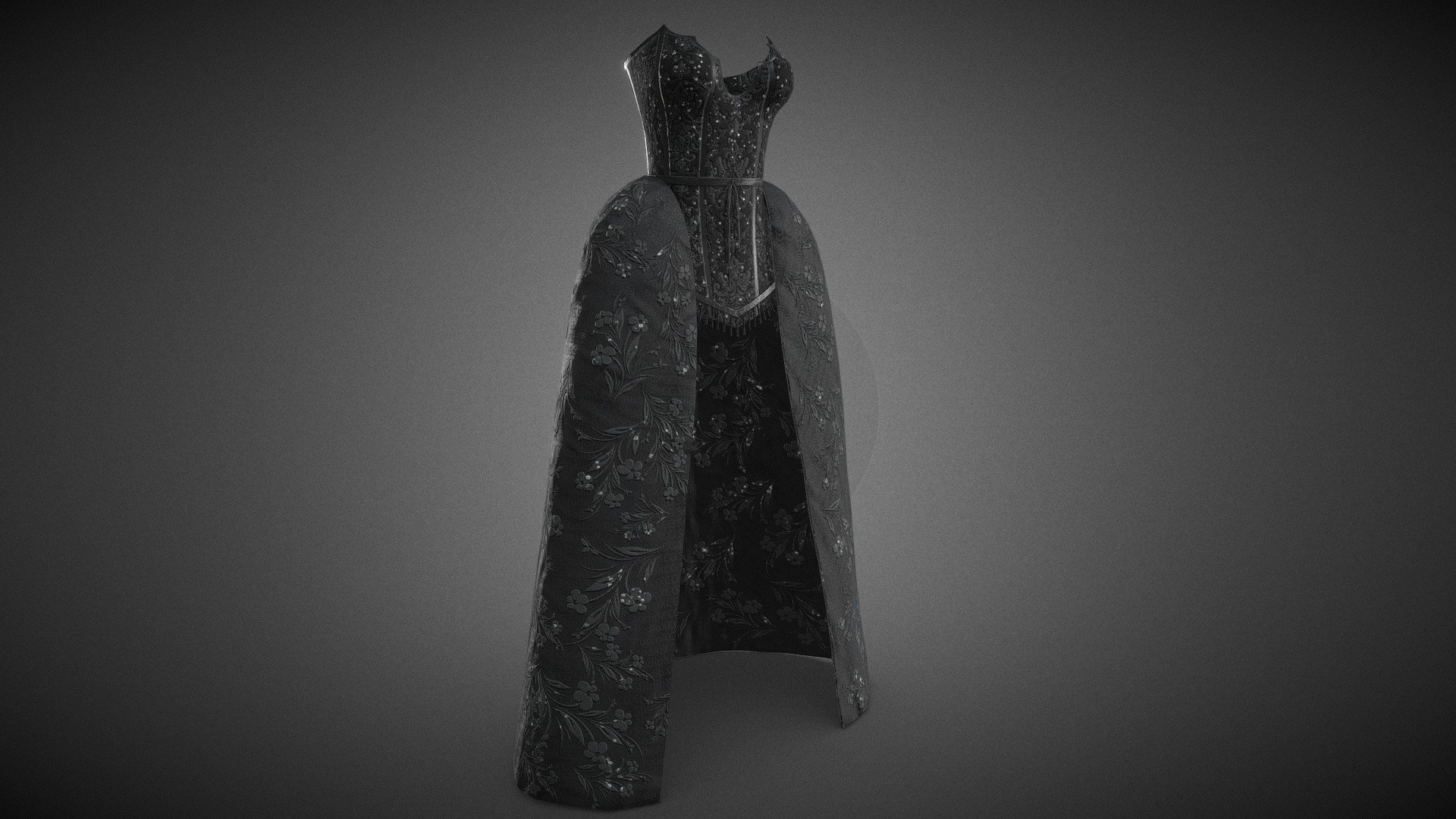 Black Dress - Buy Royalty Free 3D model by CG StudioX (@CG_StudioX ...