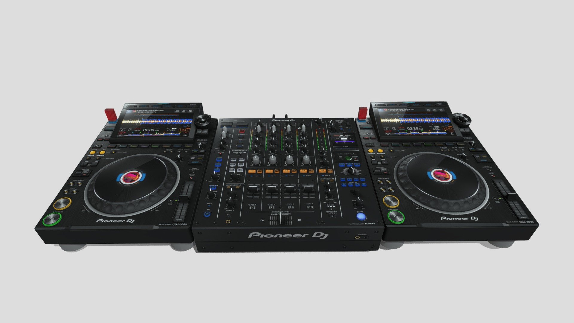 Pioneer CDJ 3000 Pioneer DJM A9 - Download Free 3D model by MaxTht ...
