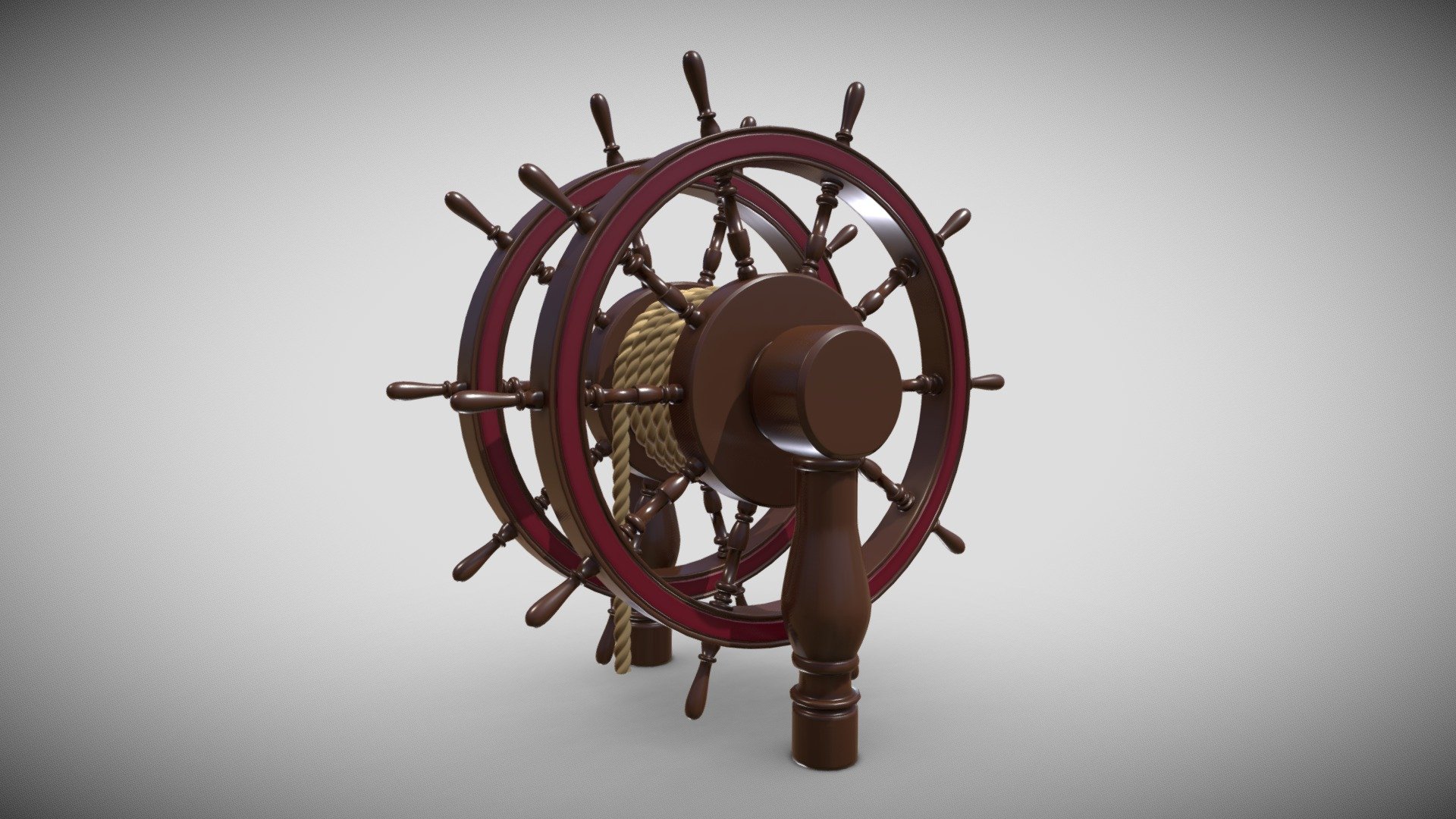Ships Wheel - 3D model by Pat Crandley (@pcrandley) [de81b47] - Sketchfab
