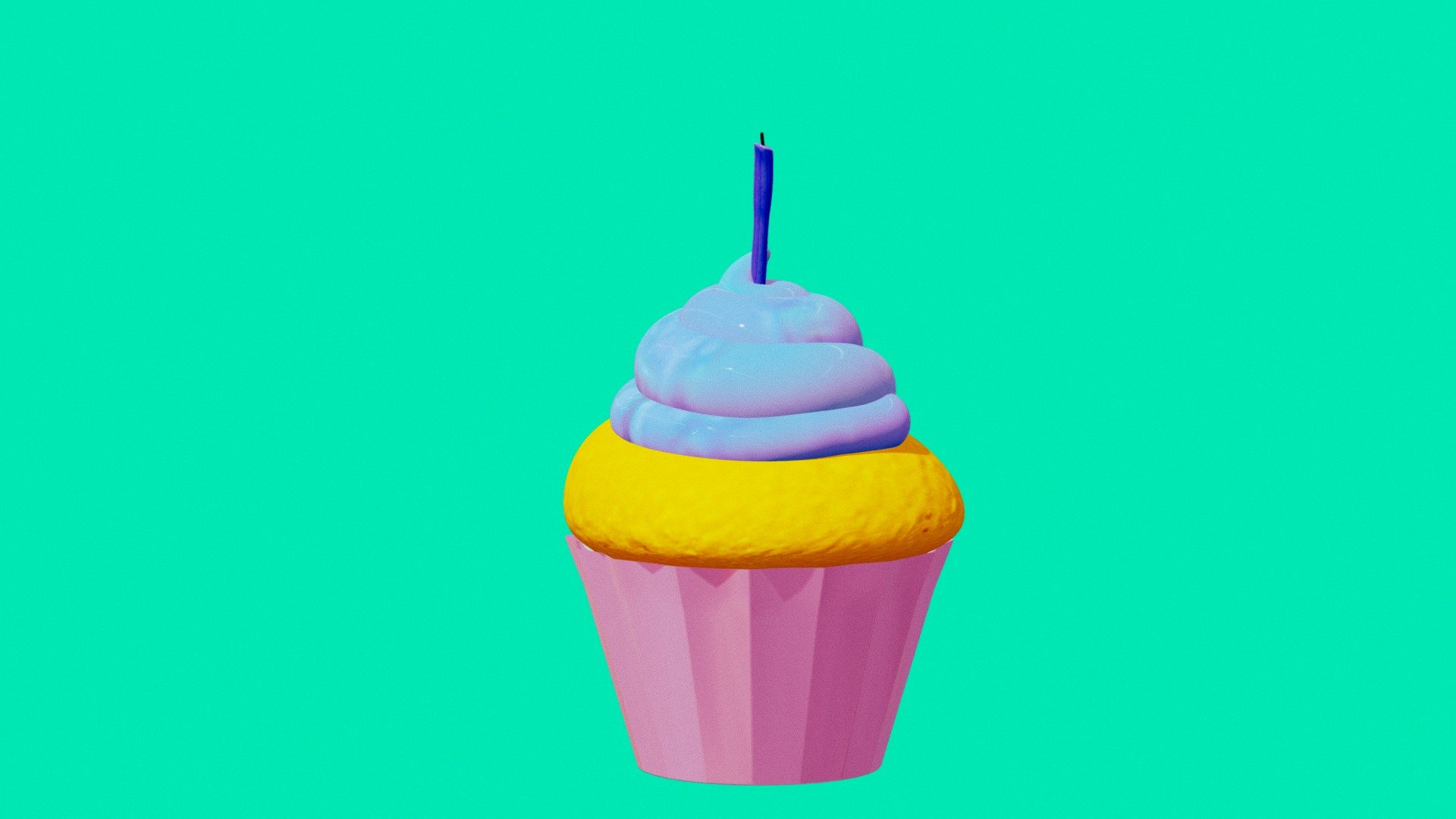Birthday Cupcake - 3D model by Ellie MacQueen (@elliemacqueen) [de8320f ...