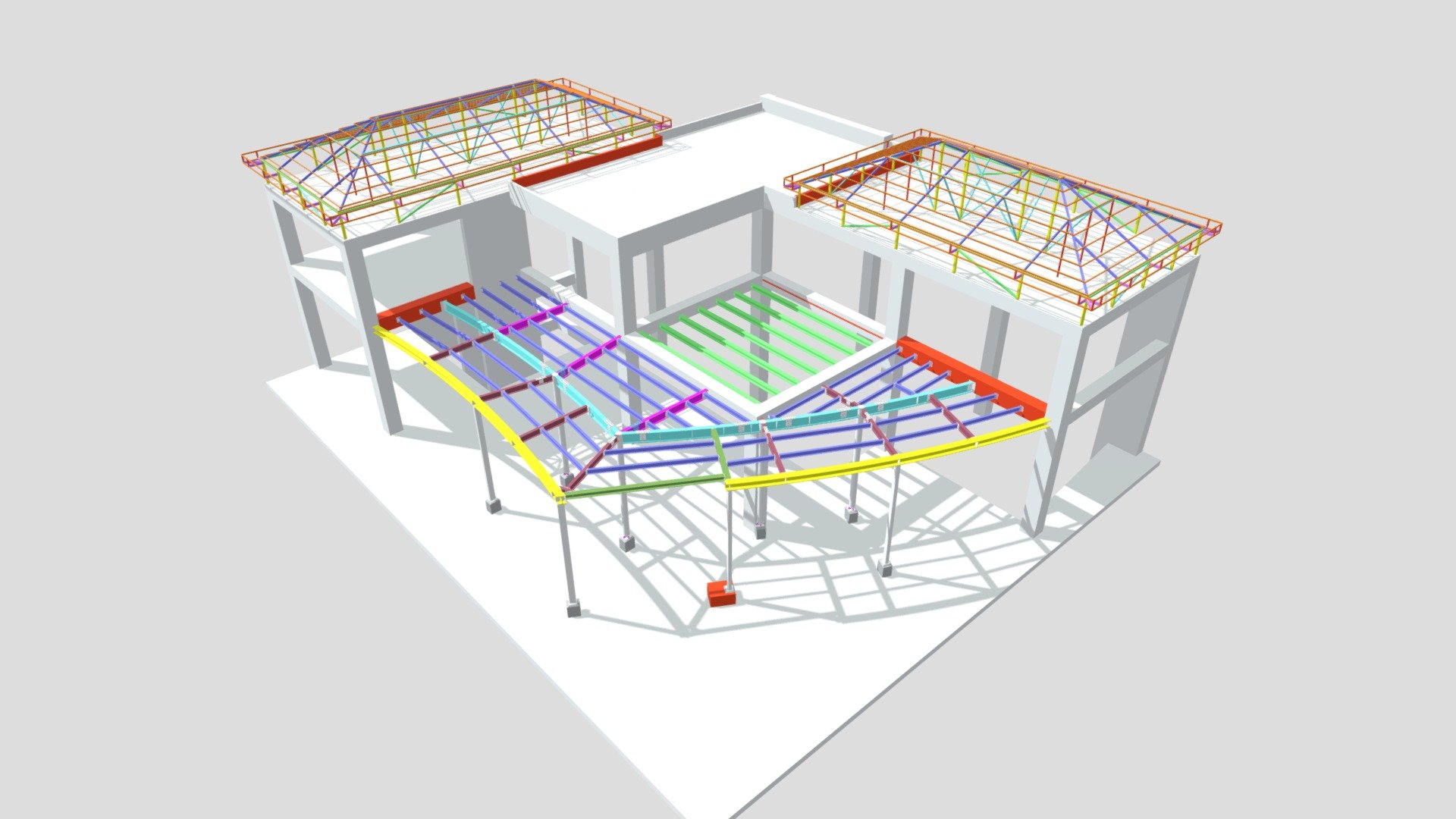 Steel Roofs, Composite decks / Turkey - 3D model by M.Akif Gumustekin ...