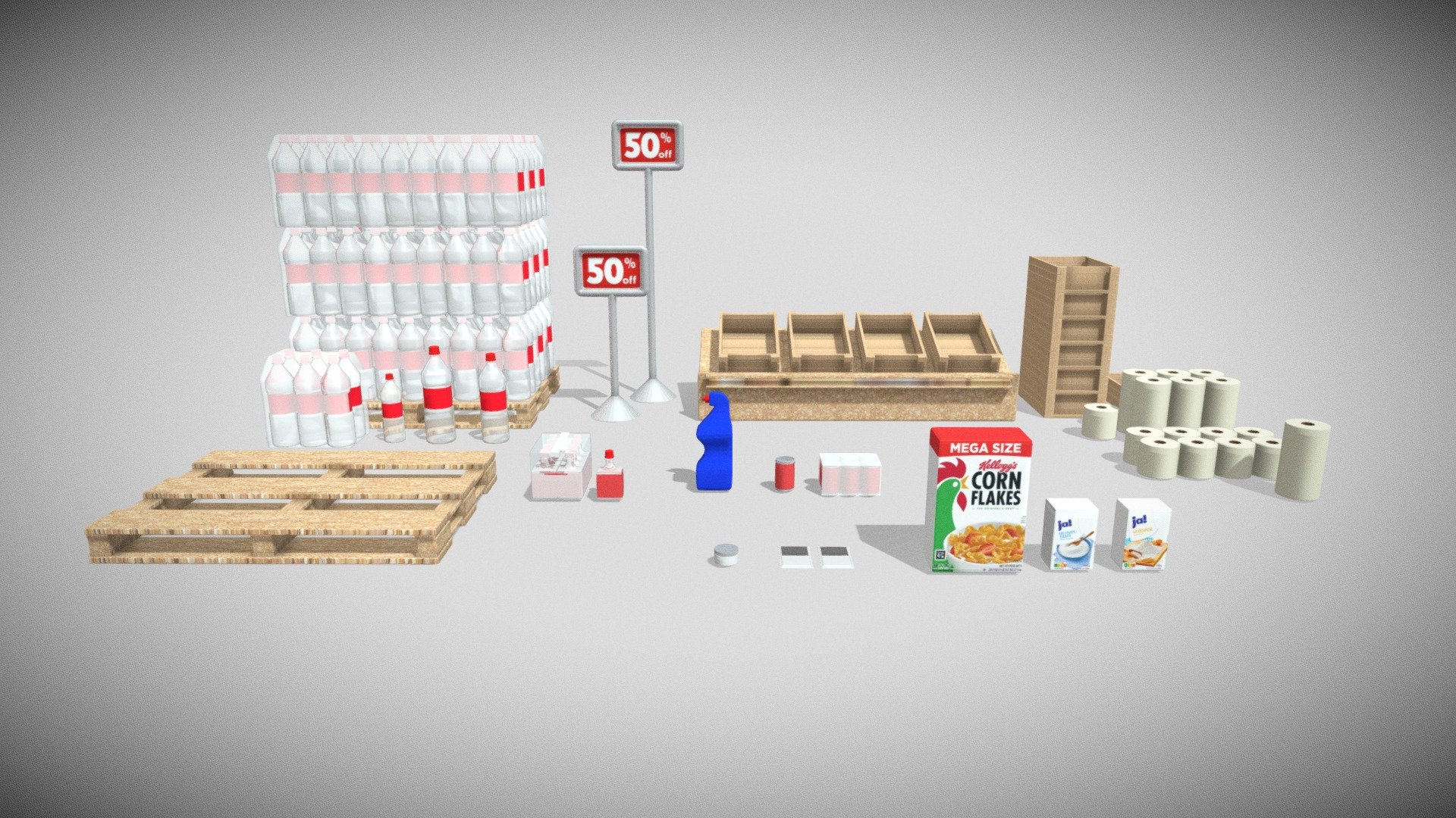Multi_Supermarket_Assetpack_VOL.1 - Download Free 3D model by ...