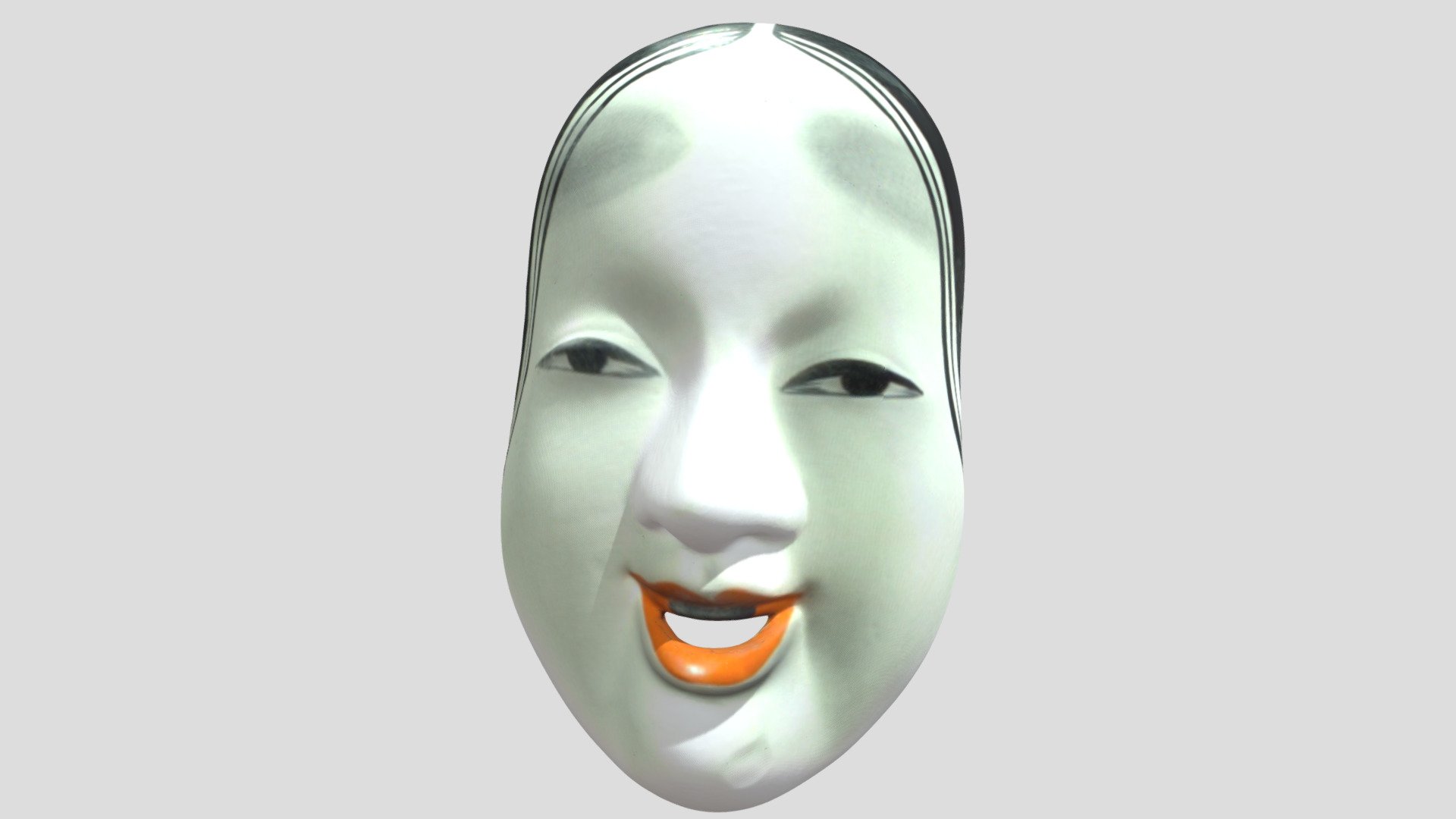 Noh mask - 3D model by Aberdeen City Libraries (@AberdeenCityLibraries ...
