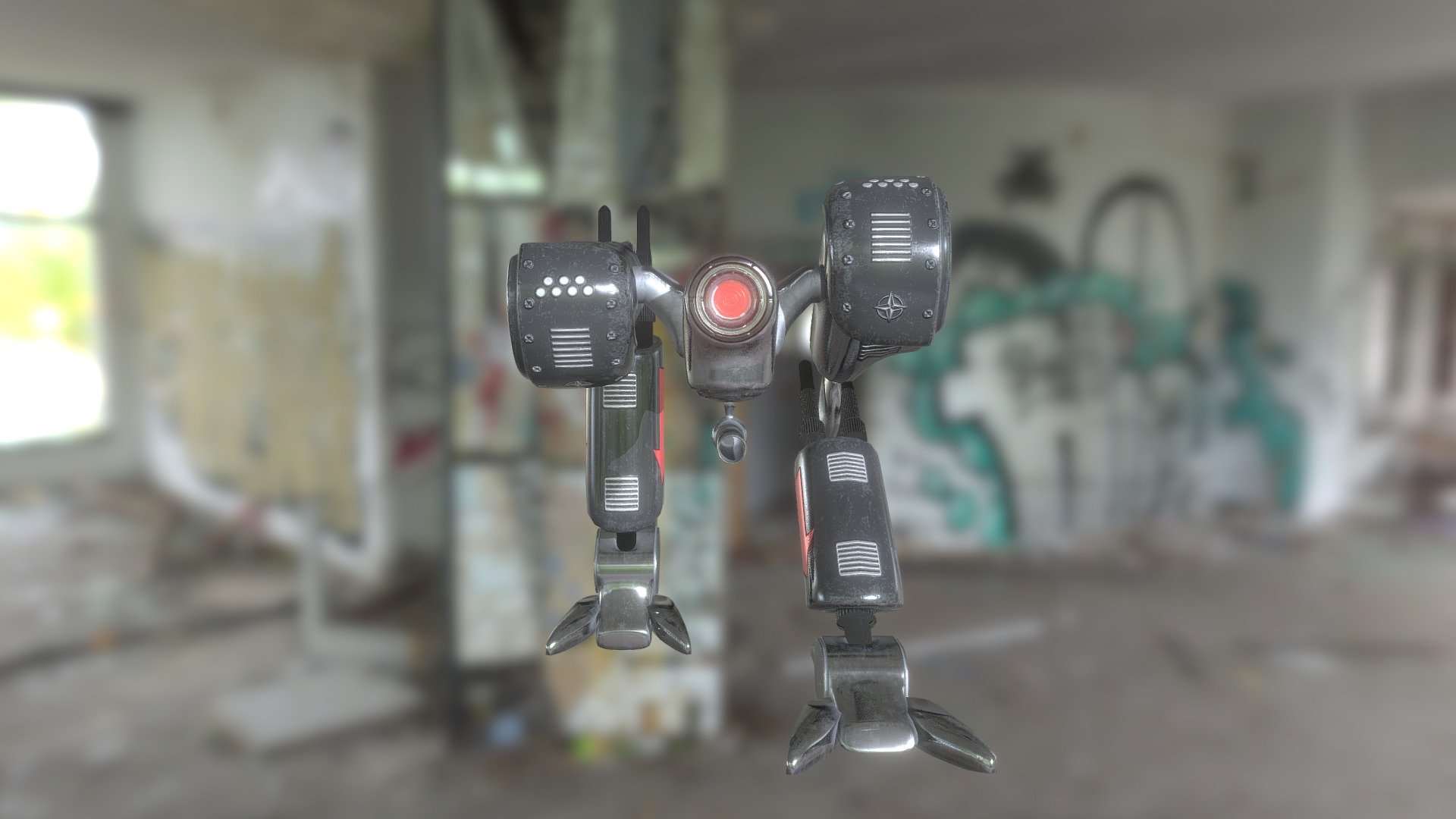 Security Bot - Rig - 3D model by Refref1990 [de8de8d] - Sketchfab