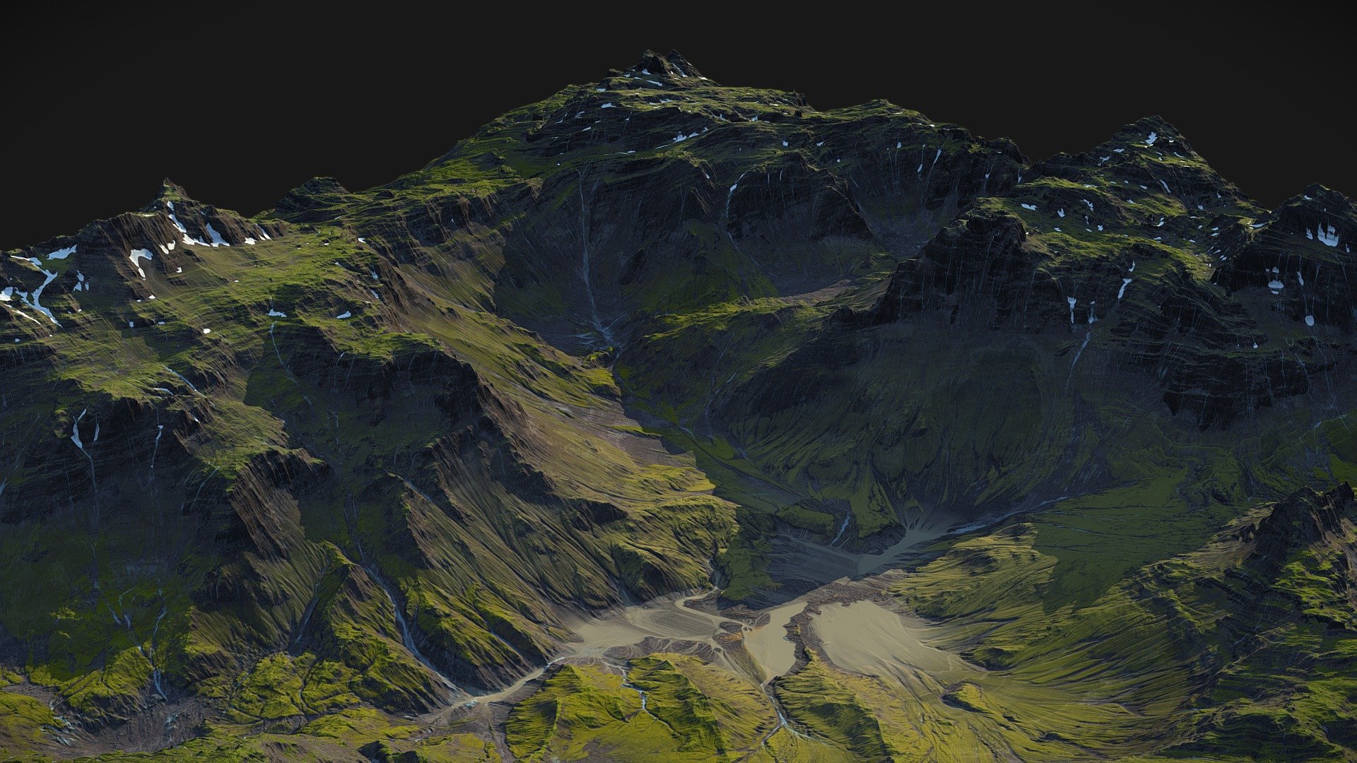 Iceland Mountains Landscape - 3D model by gamewarming [de8fc6c] - Sketchfab