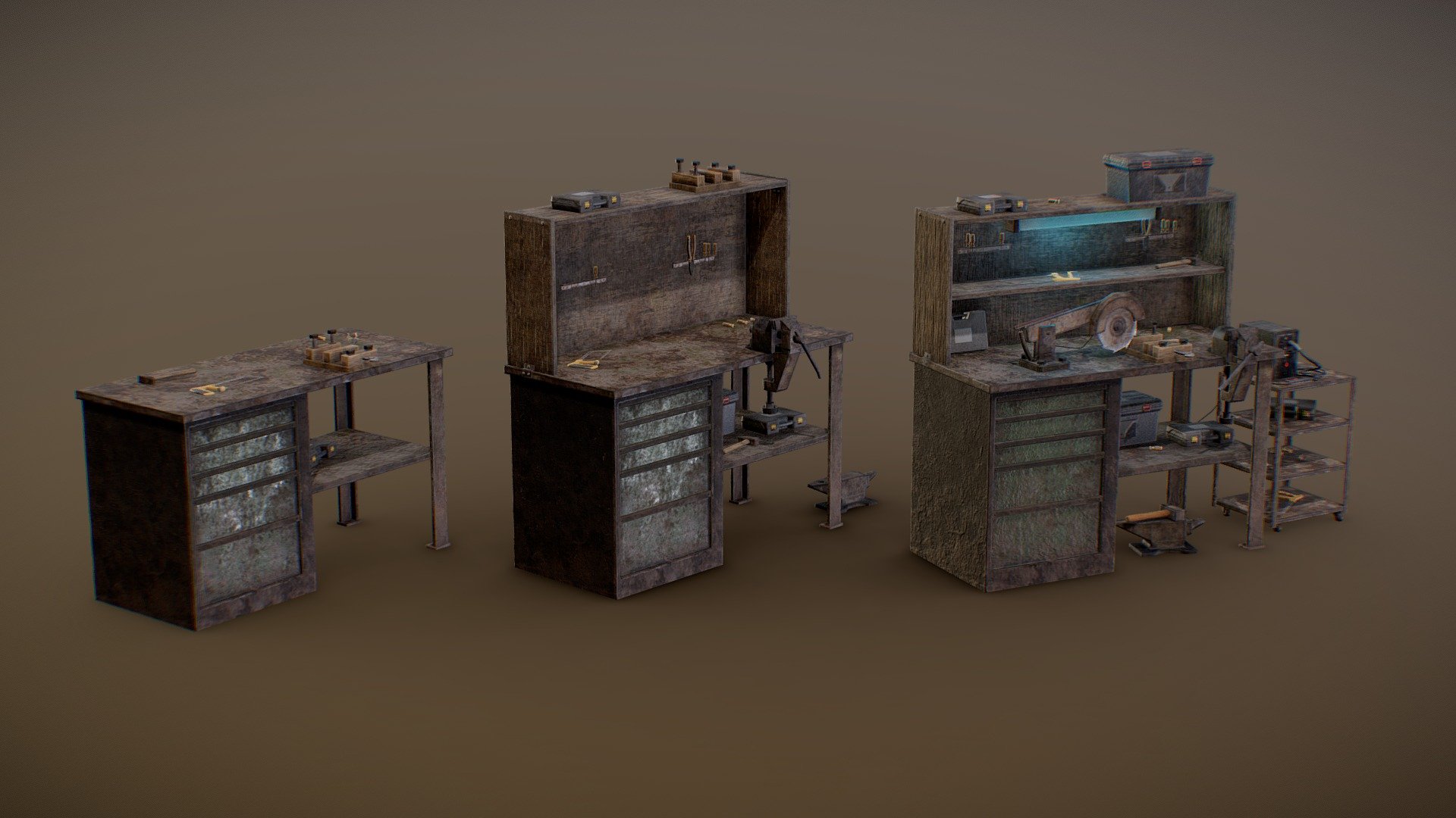 Crafting table - Tech Desk - Download Free 3D model by IDALGAME ...