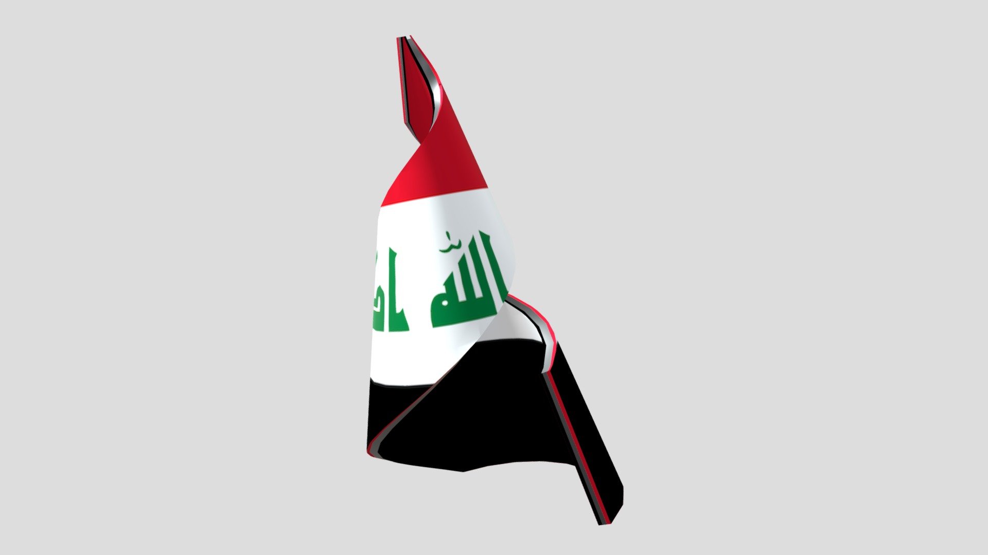 Iraqi flag on Helical structure - 3D model by Where123 [de95bd5 ...