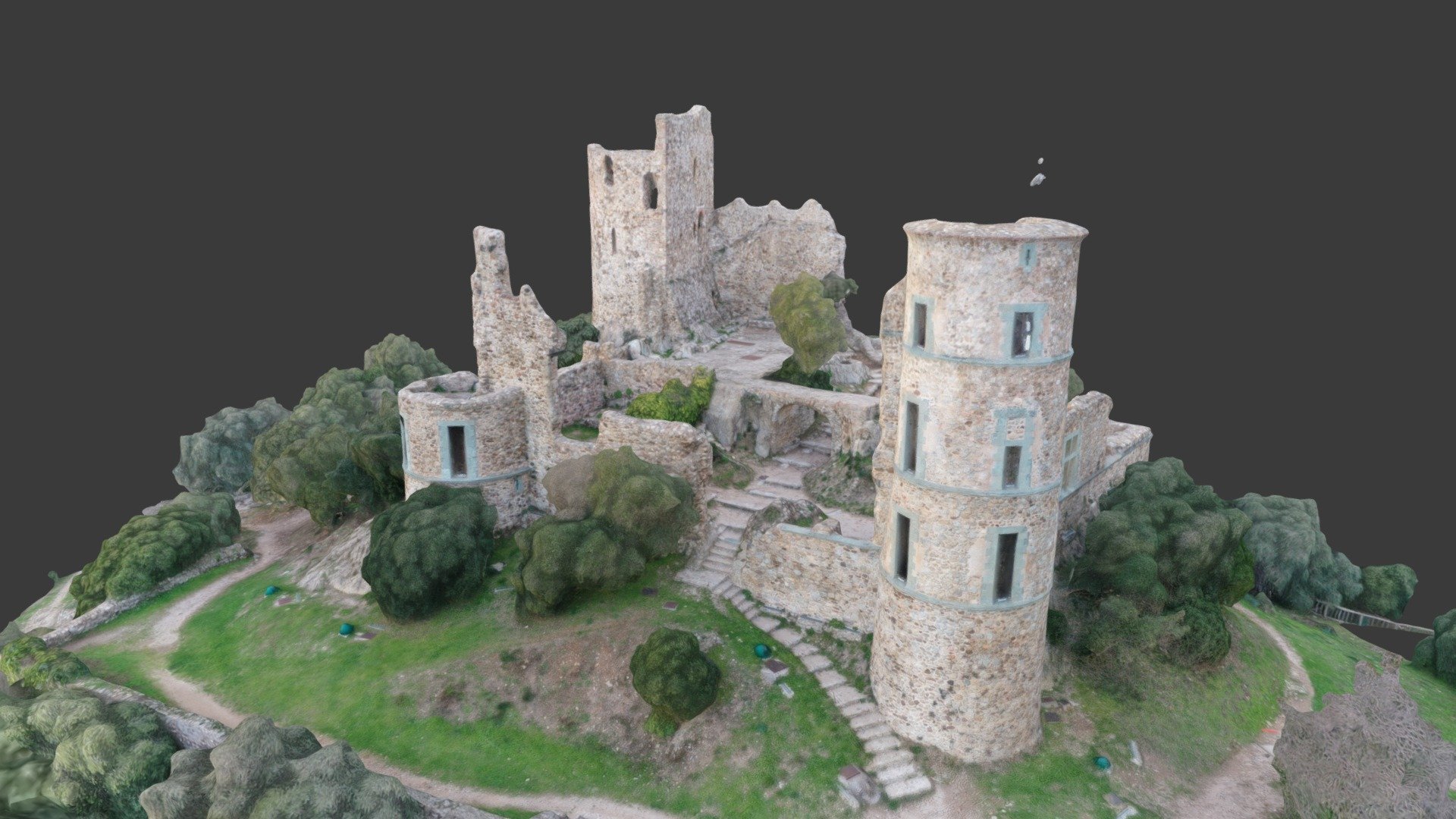 Chateau de Grimaud - 3D model by bortolotti [de9735e] - Sketchfab