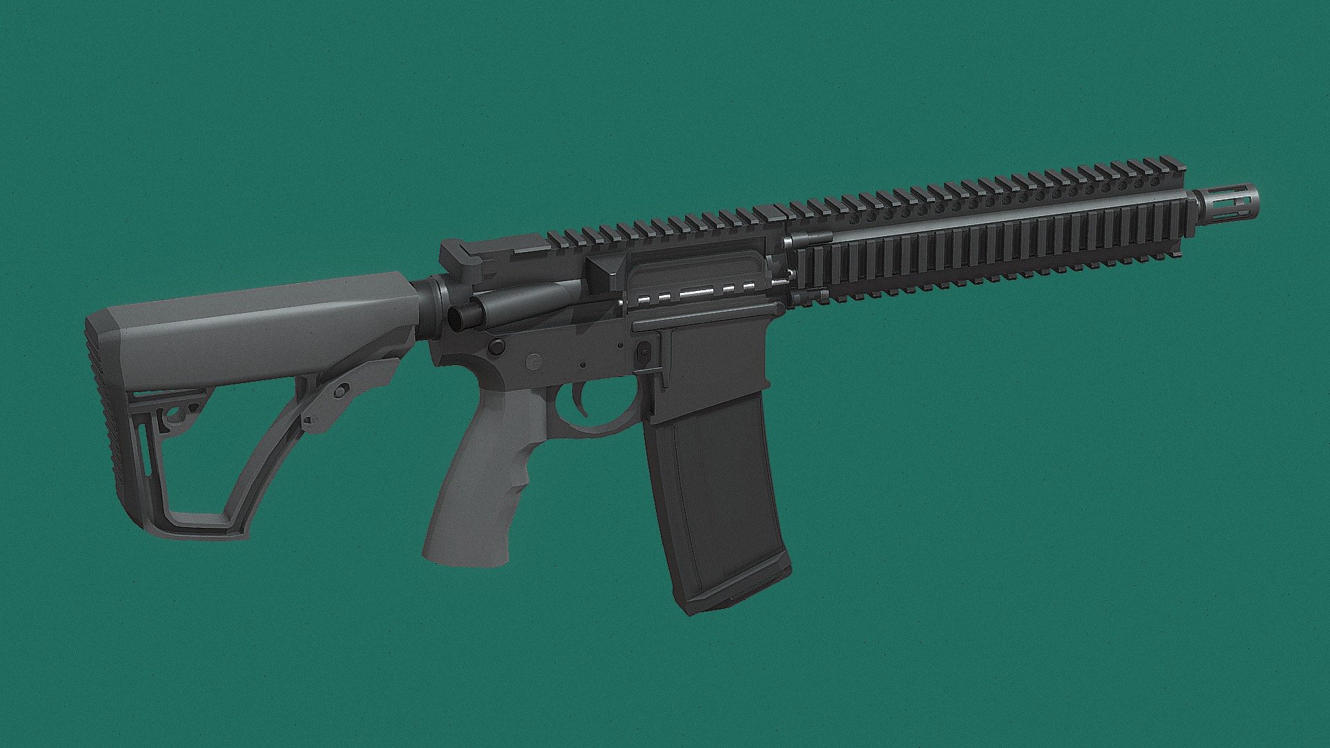 SOCOM-MK18 COMPLETE RIFLE - 3D model by momsboxtv [de97fed] - Sketchfab