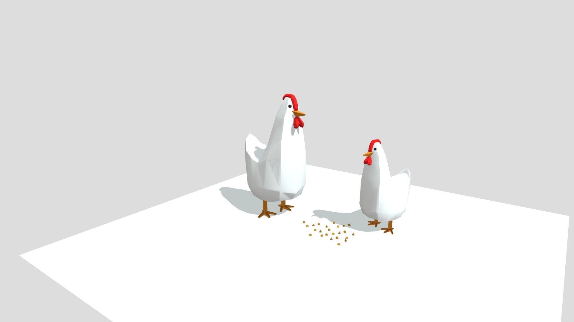 Low poly Chicken - 3D model by juliashchrbk [de99816] - Sketchfab
