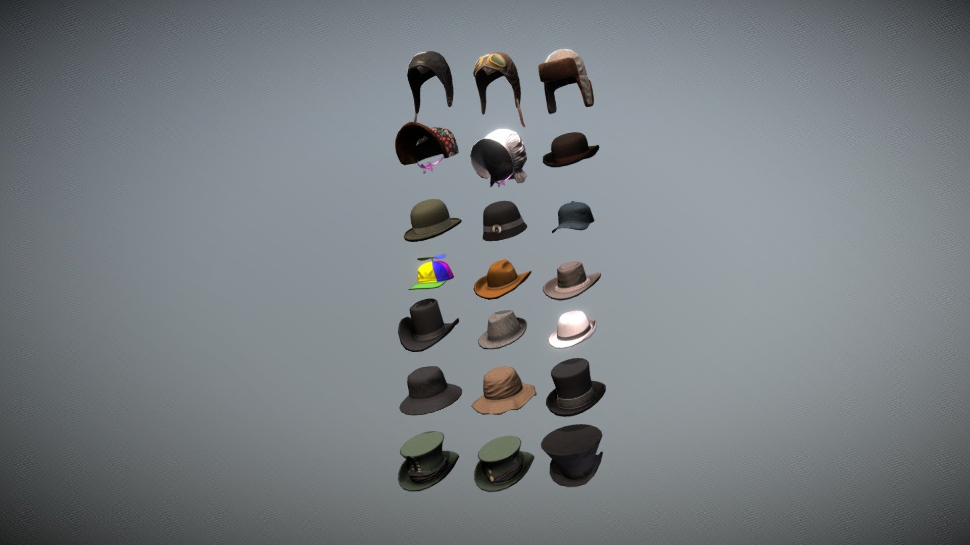 Hats - 3D model by Waseem Kadri (@Waseem_Kadri) [de9a12d] - Sketchfab