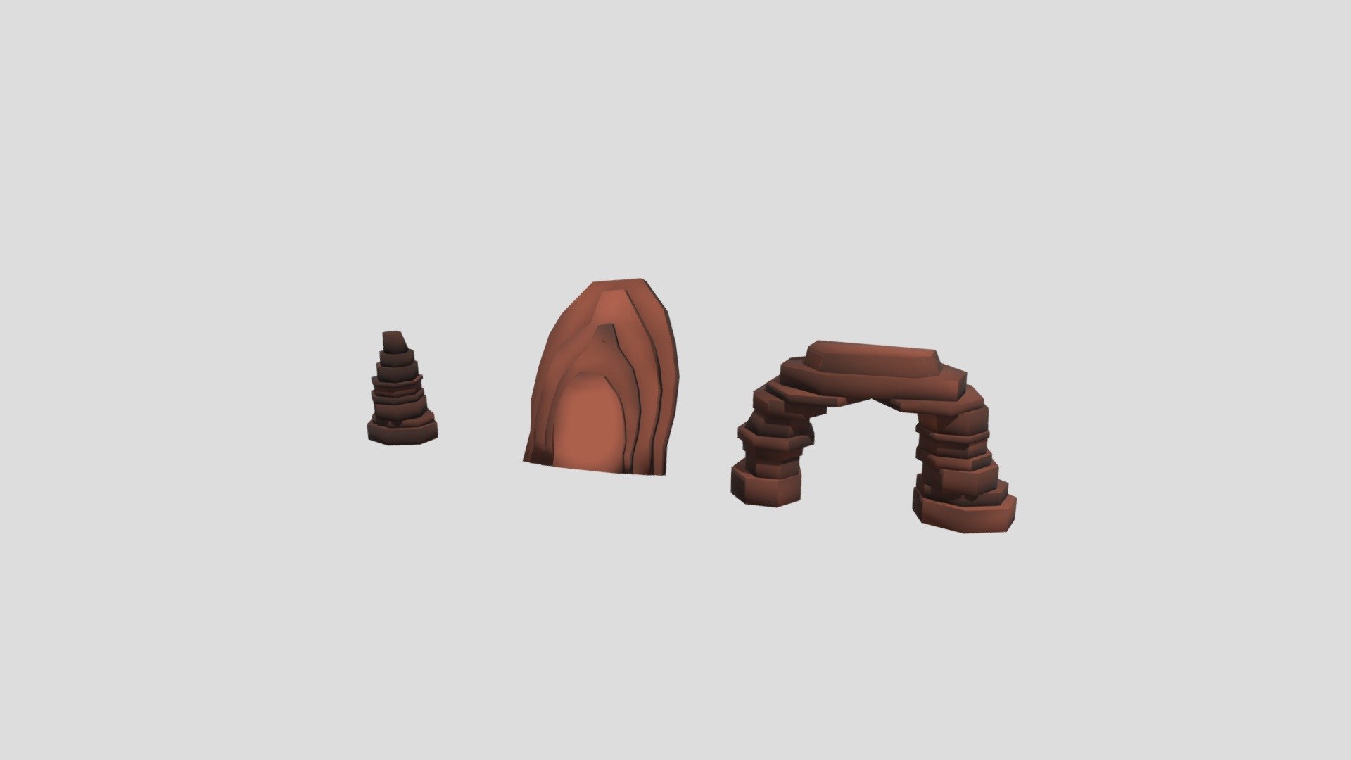Level 1 - Group 4 Big Rocks - Download Free 3D model by ...