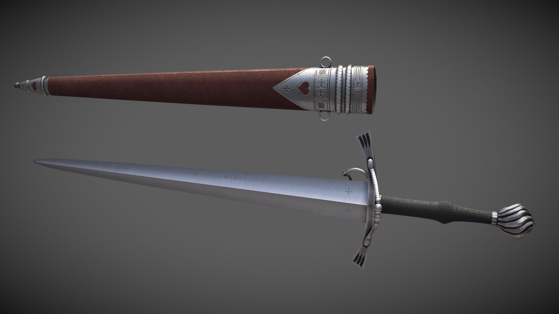 German Longsword Wallace A479 - 3D model by Garloid [de9d967] - Sketchfab