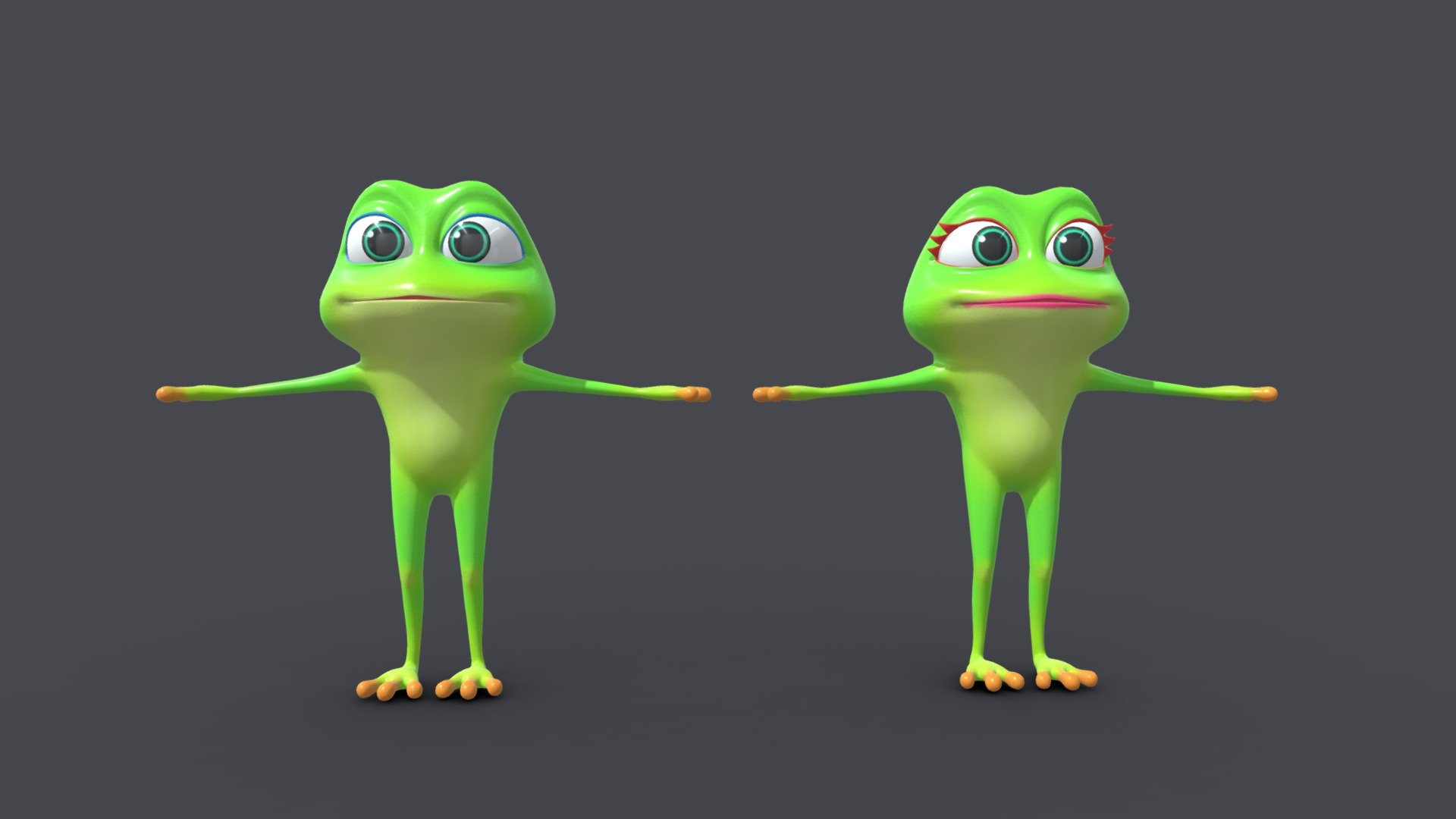 Asset Cartoons - Character - Animals - Frog Rig - Buy Royalty Free 3D ...
