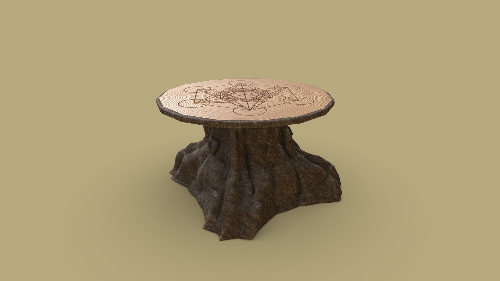 Tree-stump Coffee Table - Buy Royalty Free 3D model by AndyBegg ...