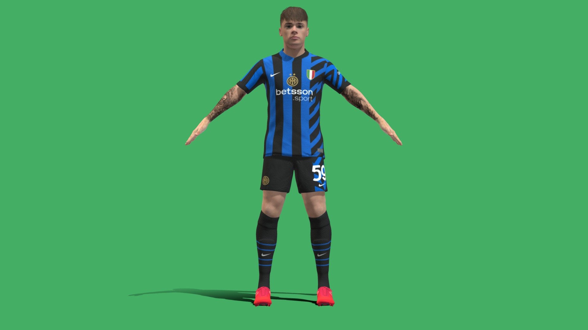3D Rigged Nicola Zalewski Inter Milan 2025 - 3D model by tranduytankts ...