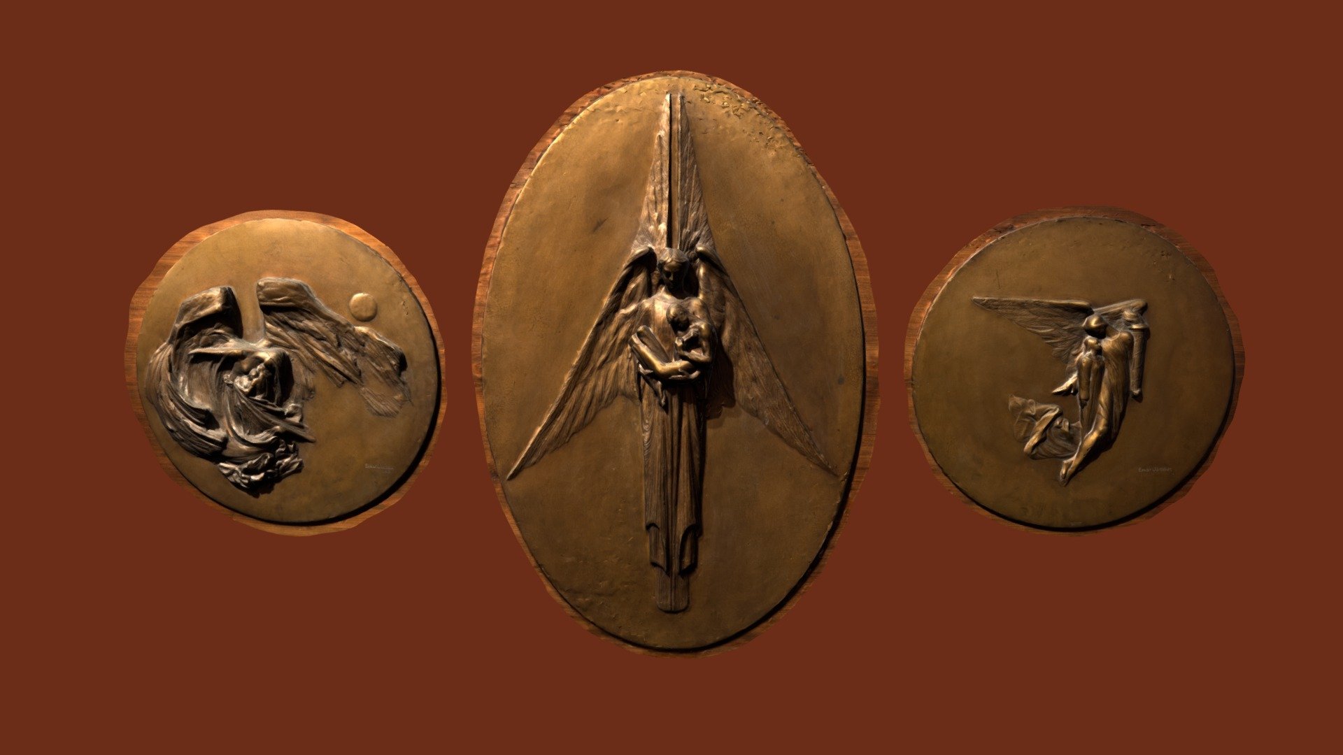 Nótt, Morgunroði og Engill lífsins - 3D model by ListasafnEinars ...