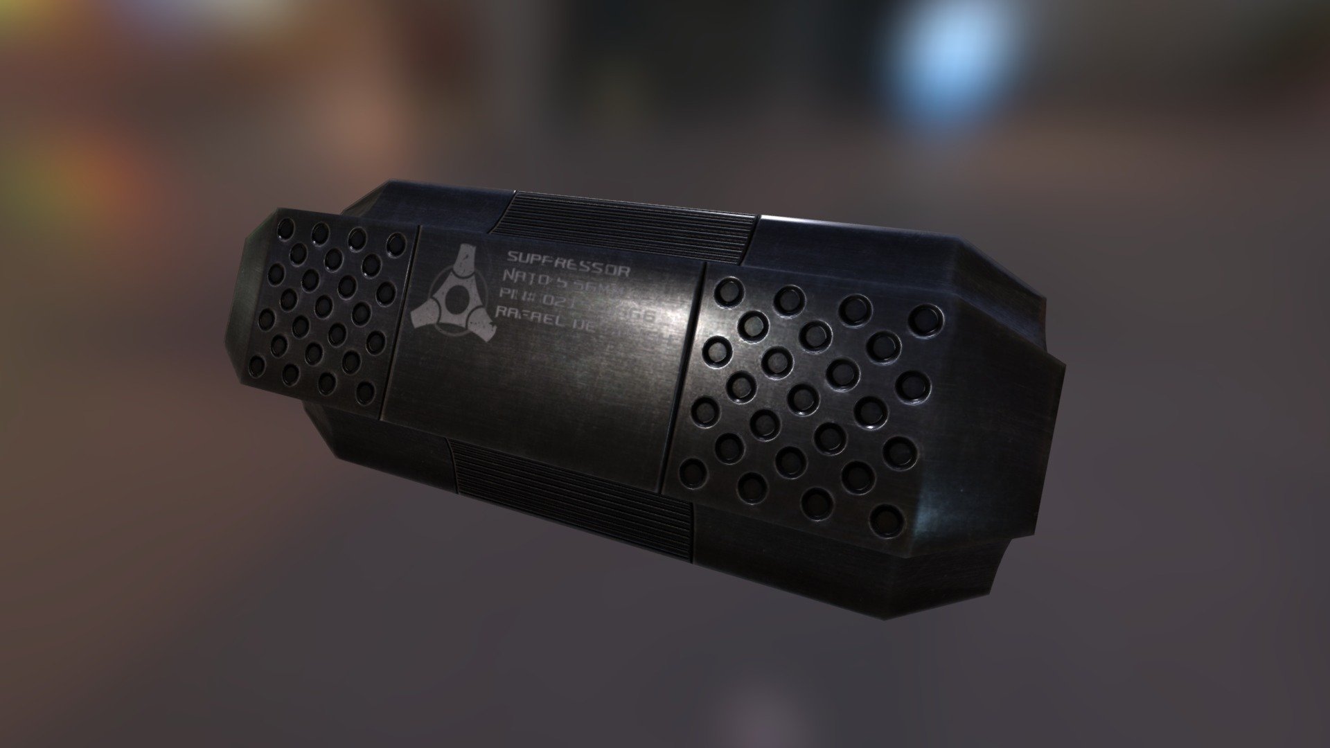 SciFi Silencer - 3D model by rafaeldejongh [dea8361] - Sketchfab