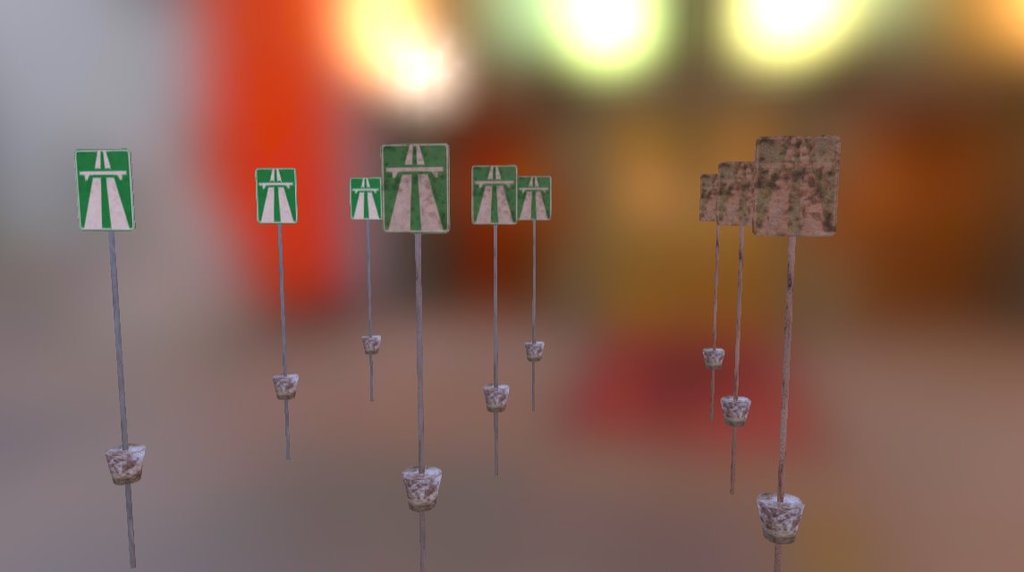 Indication Sign Scene - 3D model by impactit [dea979d] - Sketchfab