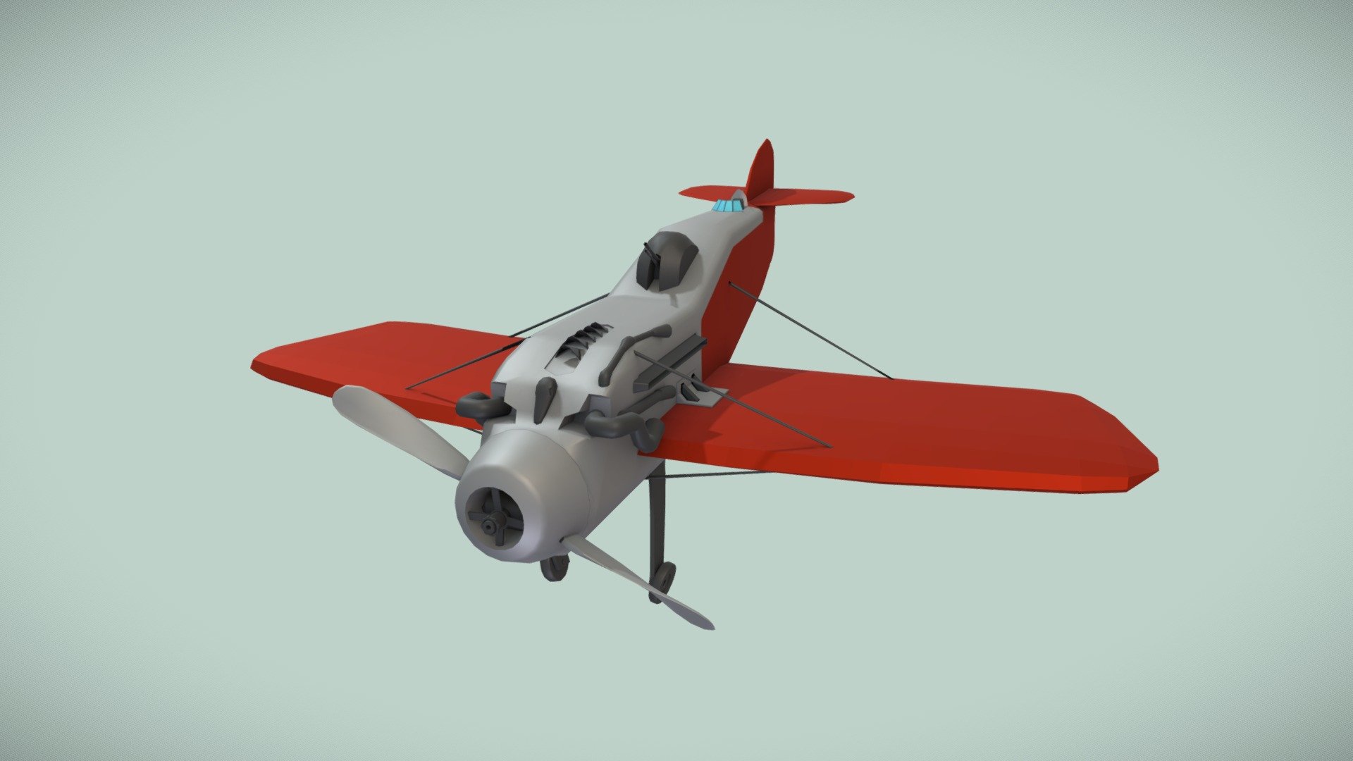 Wittman d-12 Bonzo - rustairborn WIP - 3D model by Bas_Vervoort [deaed1e] - Sketchfab