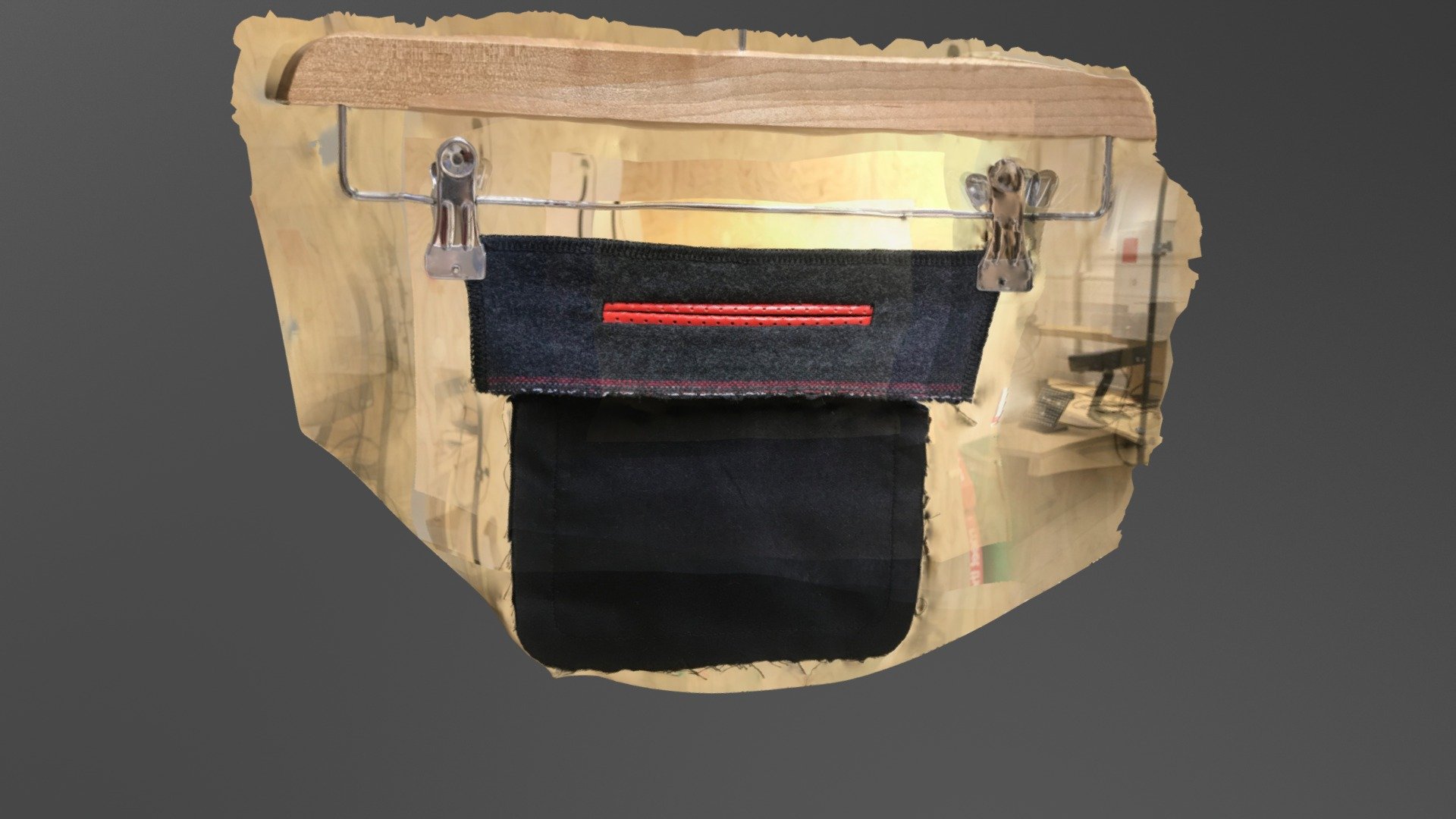 Red perforated double-jetted pocket 3D model - 3D model by joelyip ...