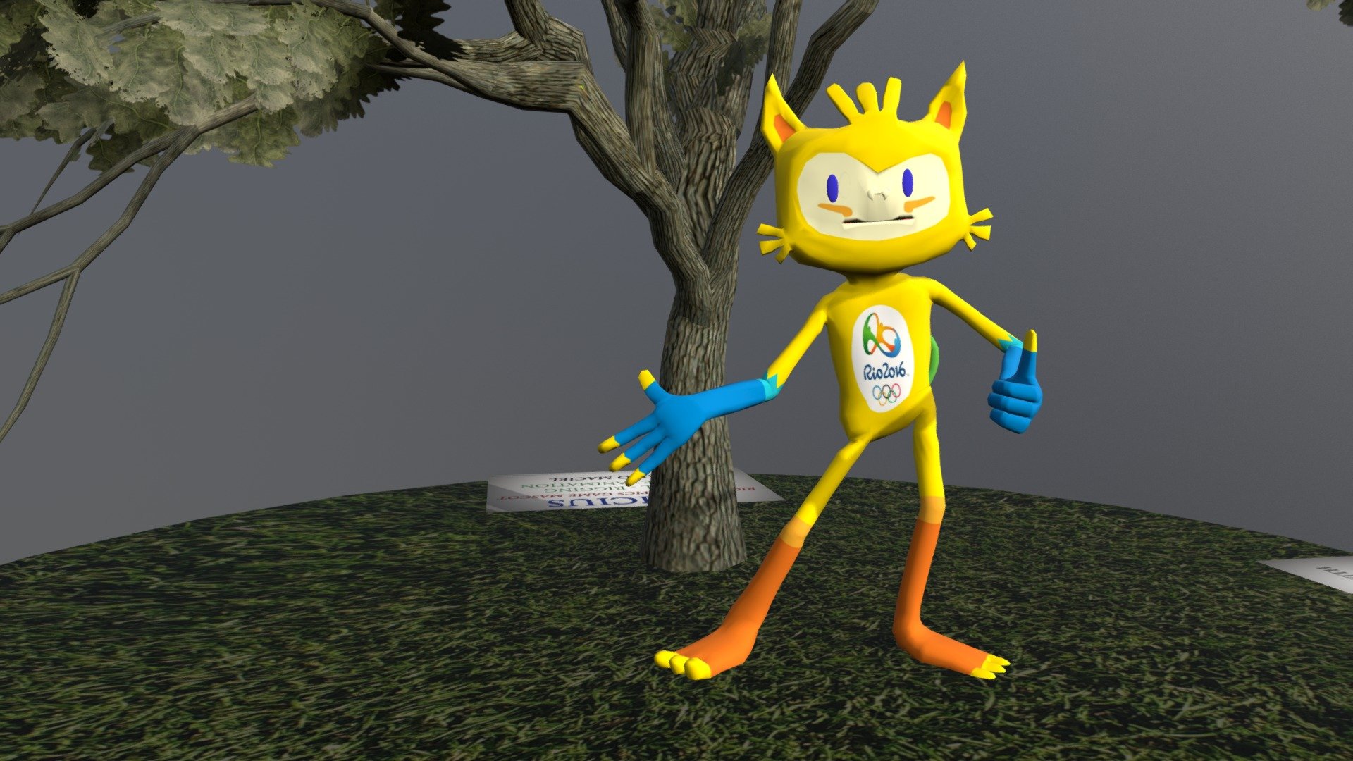 Vinicius - Rio 2016 Mascot Low Poly - 3D model by Dario Melo Maciel ...