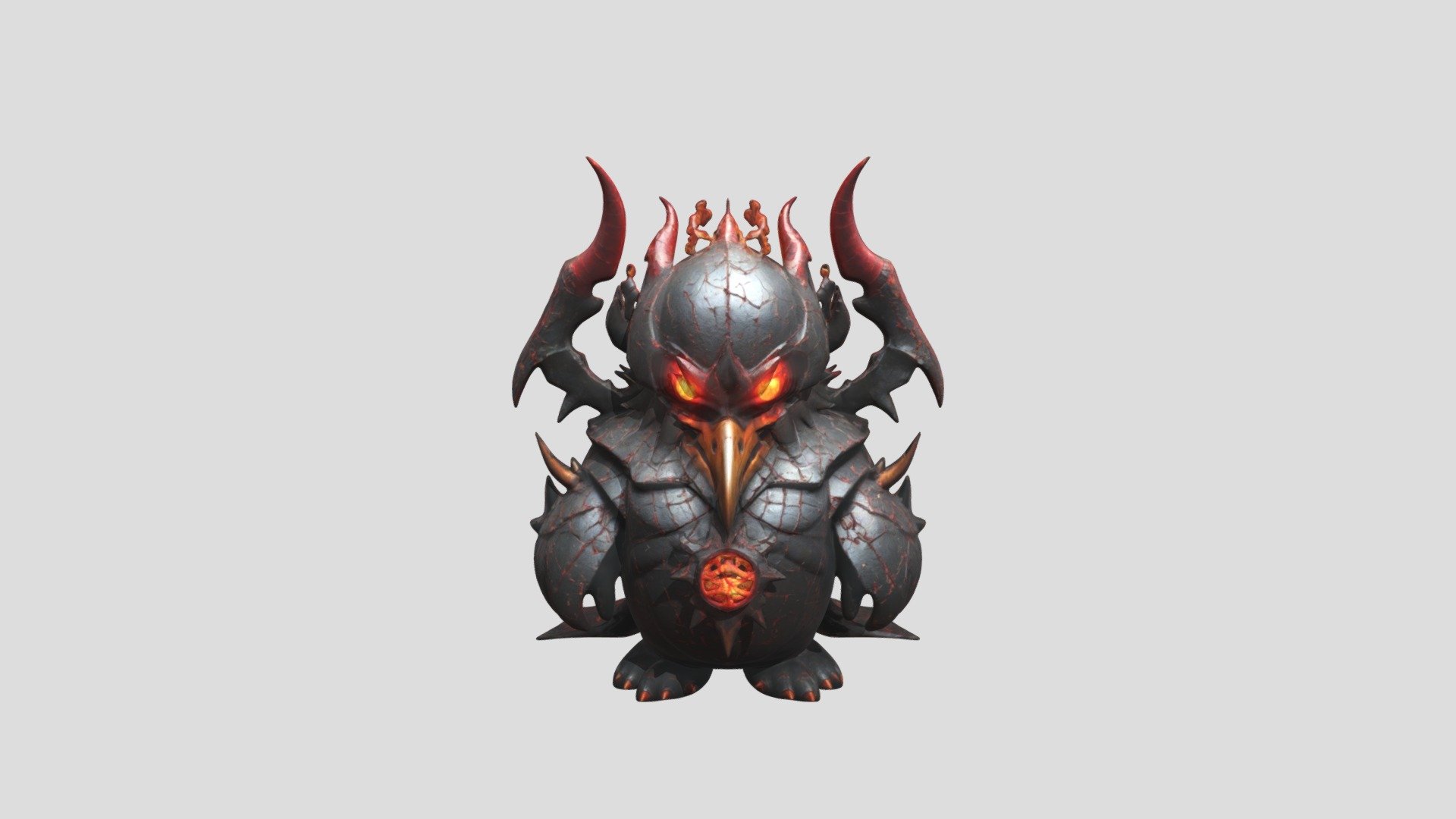 demon amored penguin - 3D model by ricardotvera.55 [deb4992] - Sketchfab