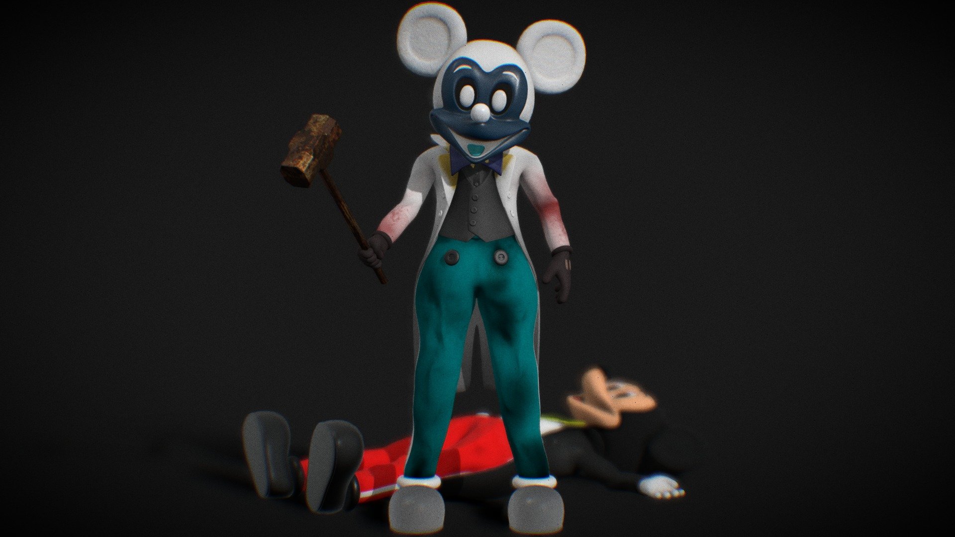 Mascot Photo-Negative Mickey - Download Free 3D model by VioletQueen ...