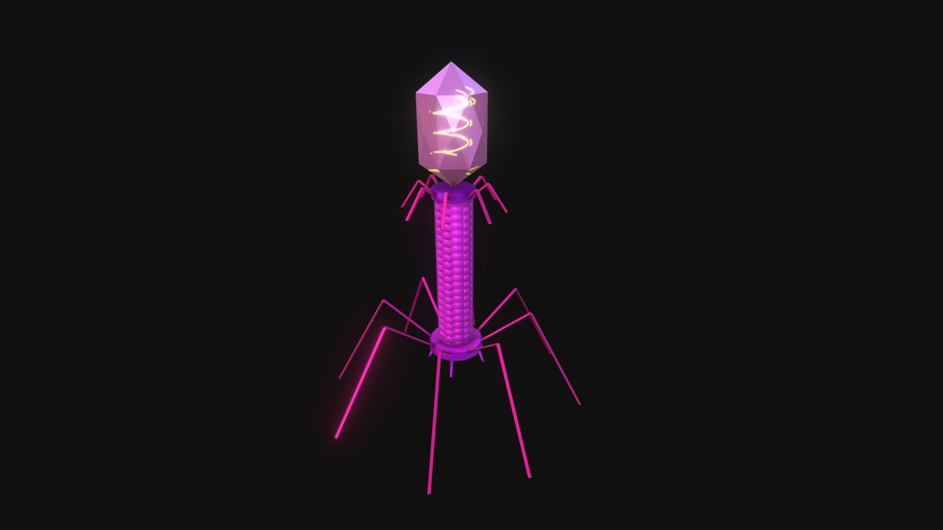 bacteriophage - 3D model by H3SYR (@ongezell) [debfd36] - Sketchfab