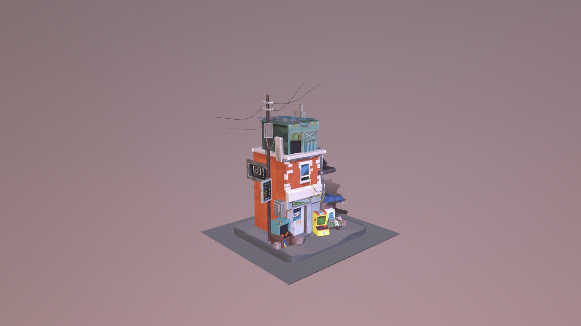 retroBuilding - 3D model by JoaoRFM [dec7768] - Sketchfab