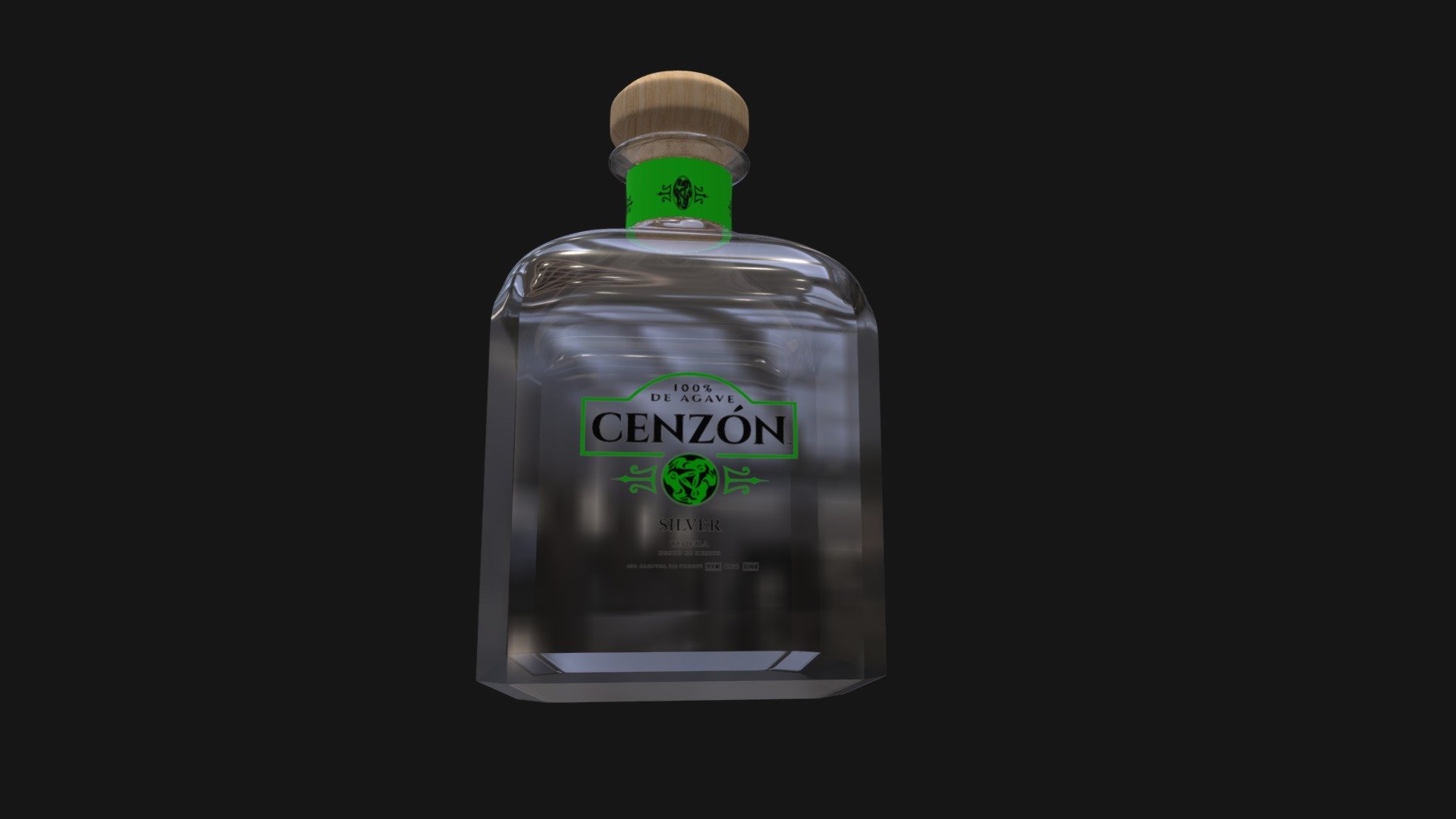 Cenzone Tequila Bottle - 3D model by hsarbaz [dec9213] - Sketchfab